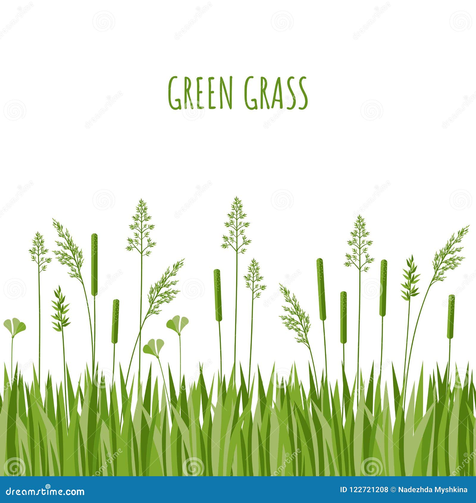 Green grass vector stock vector. Illustration of meadow - 122721208