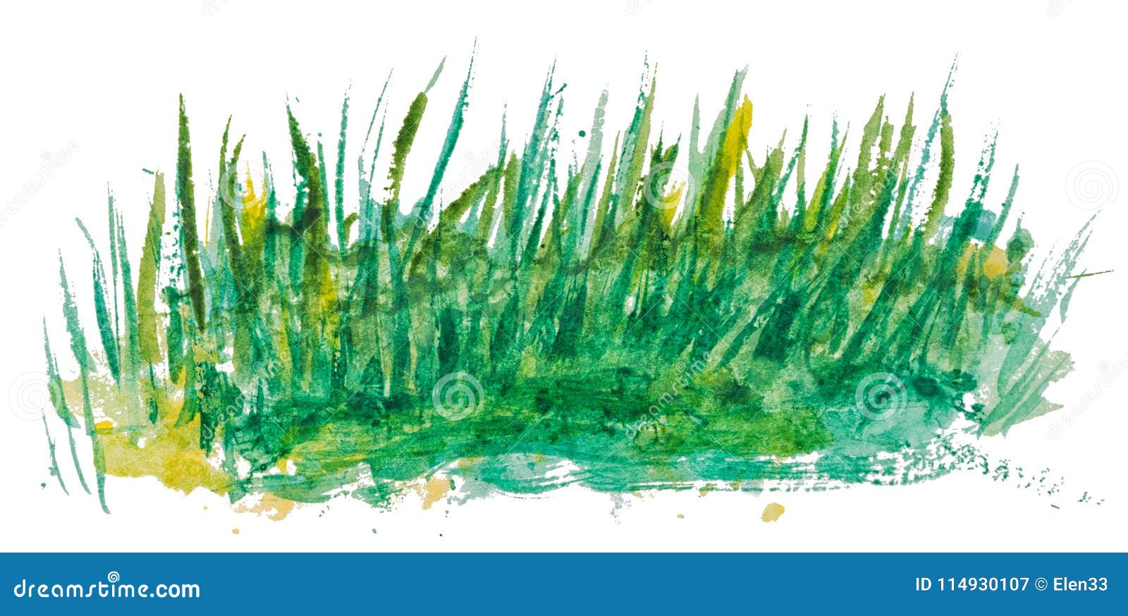 Green Grass Watercolour Background Stock Illustration - Illustration of ...