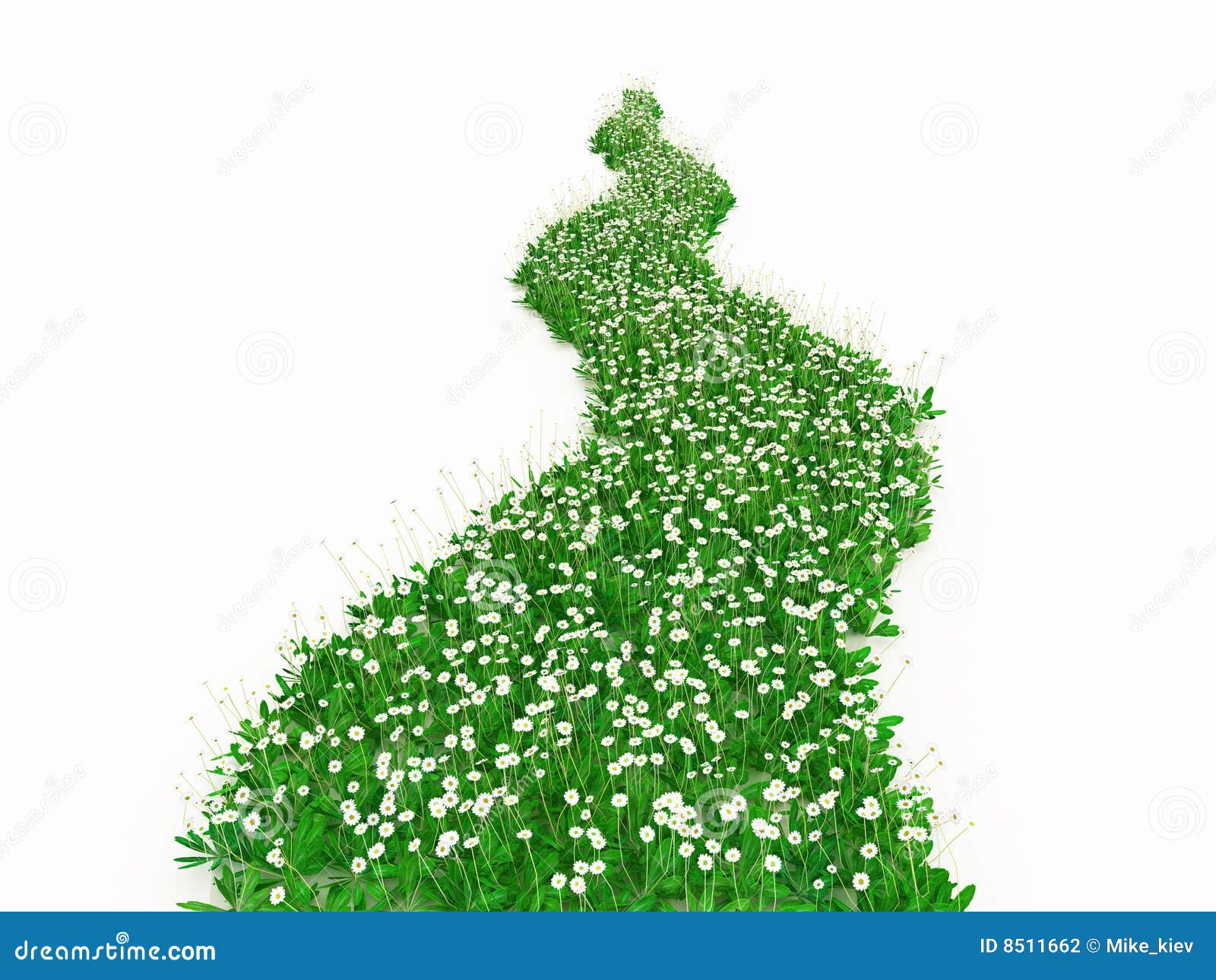 Green grass way stock illustration. Illustration of camomile - 8511662