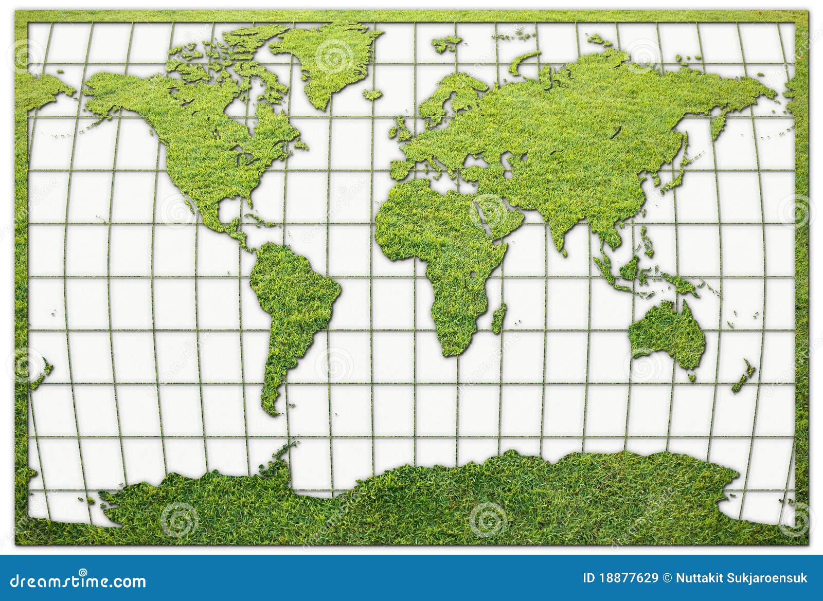 Green Grass World map stock illustration. Illustration of illustration ...
