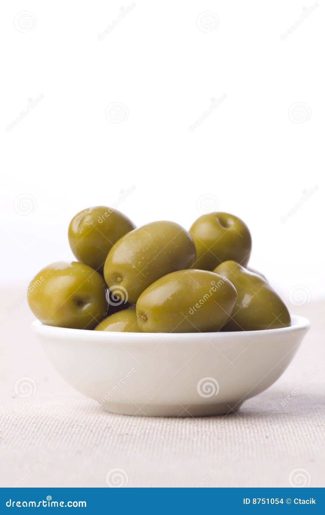 Green greek olives stock photo. Image of white, bowl, vegetable - 8751054