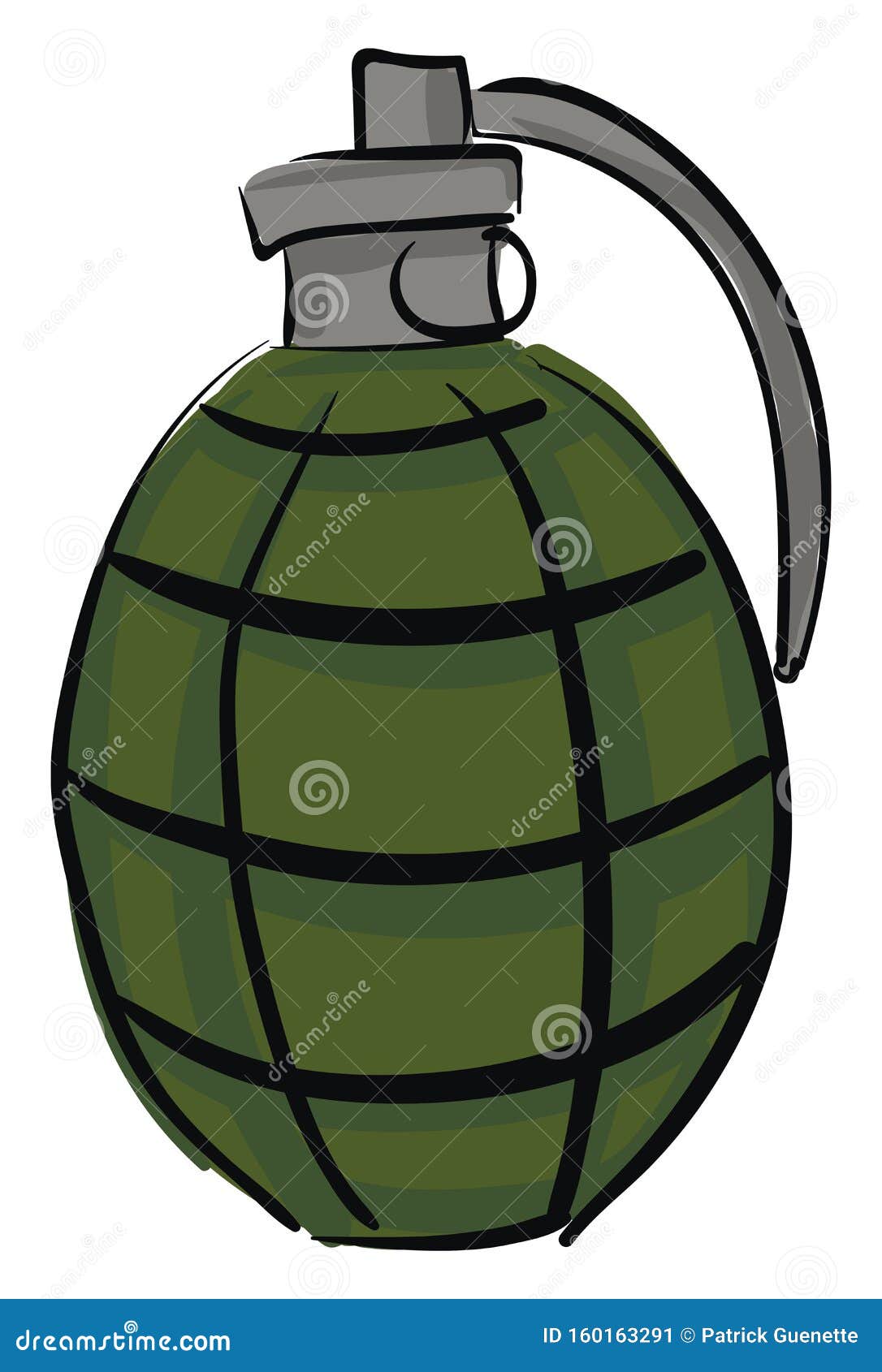 A Grenade, Vector or Color Illustration Stock Vector - Illustration of ...