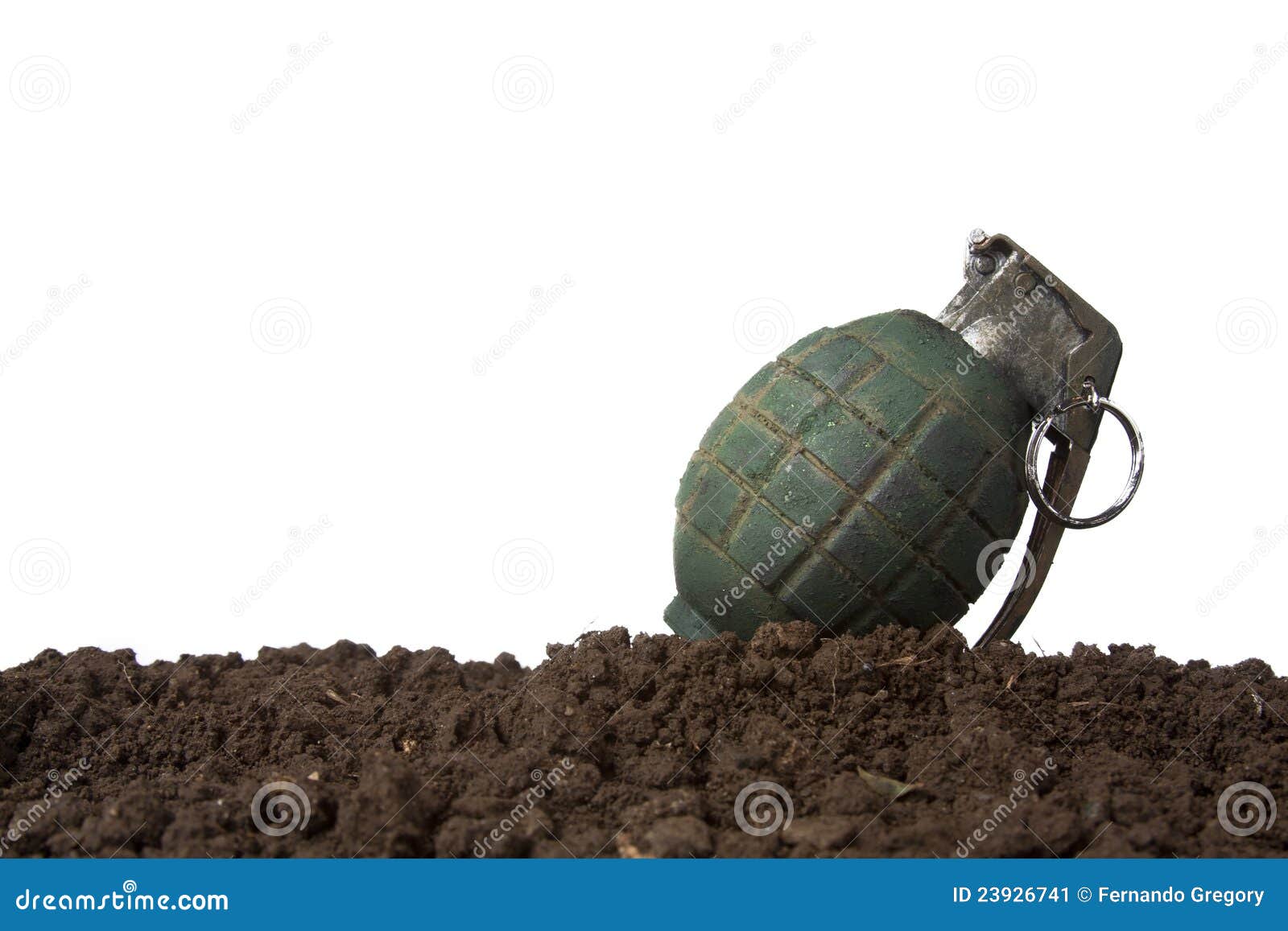 Green grenade on white stock image. Image of shiny, detonate - 23926741