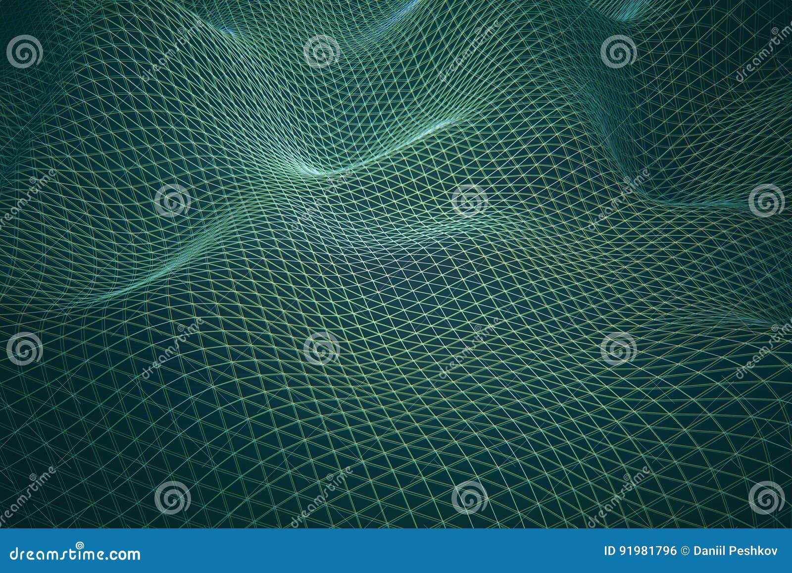 Green grid waves stock illustration. Illustration of grid - 91981796
