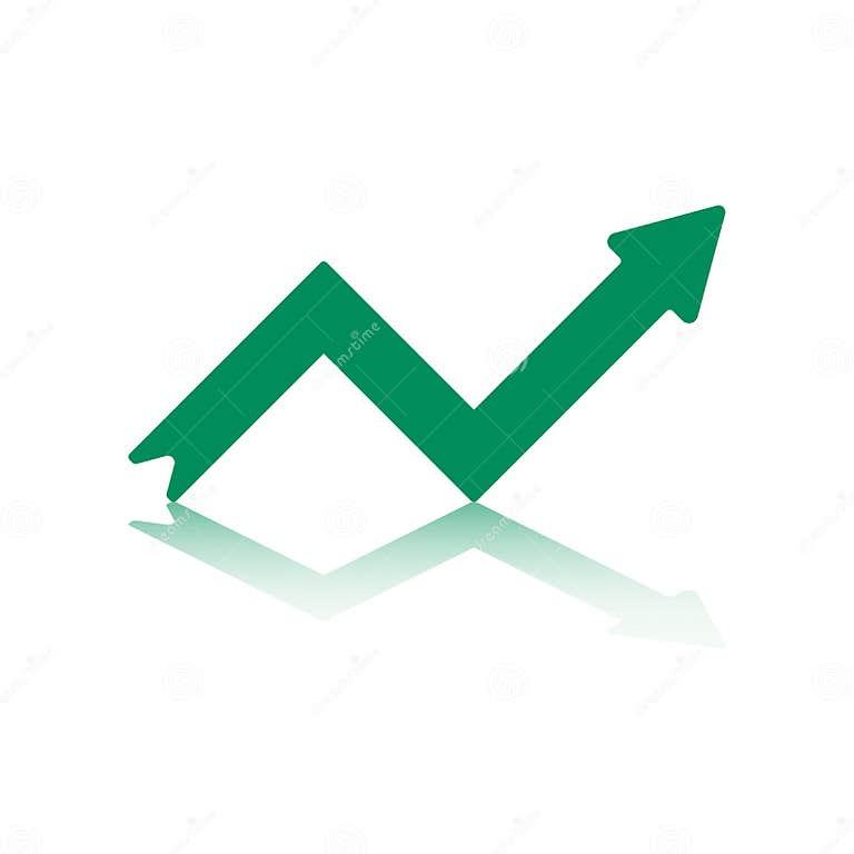 Green Growth Arrow stock vector. Illustration of journey - 6757588