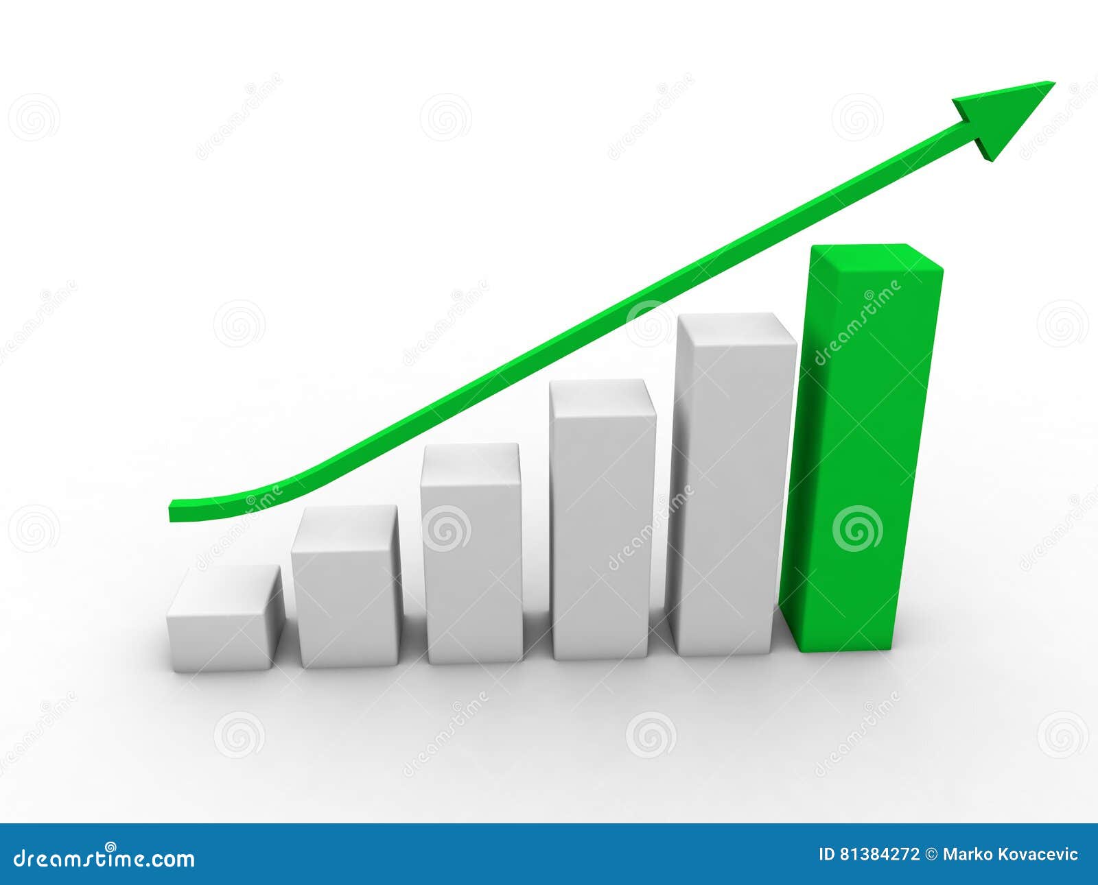 Green Growth Graph stock illustration. Illustration of concept - 81384272