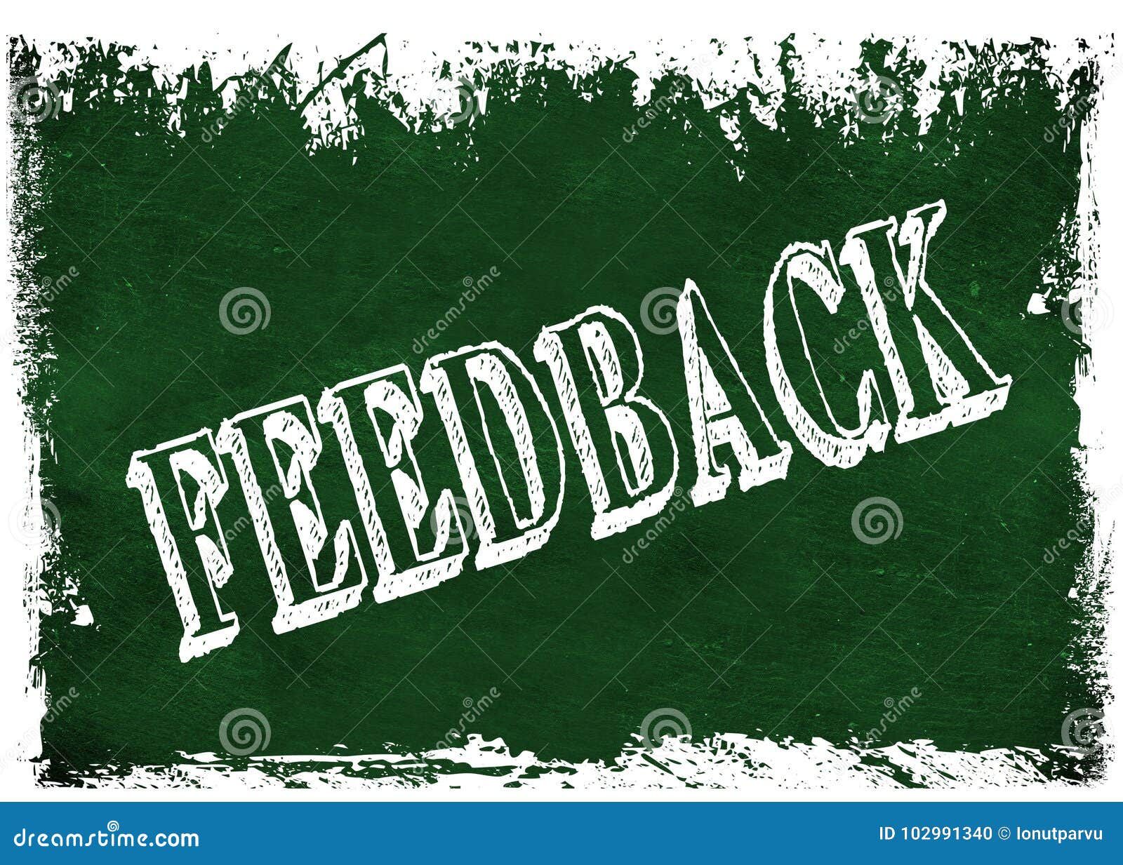 Green Grunge Chalkboard with FEEDBACK Text. Stock Illustration ...