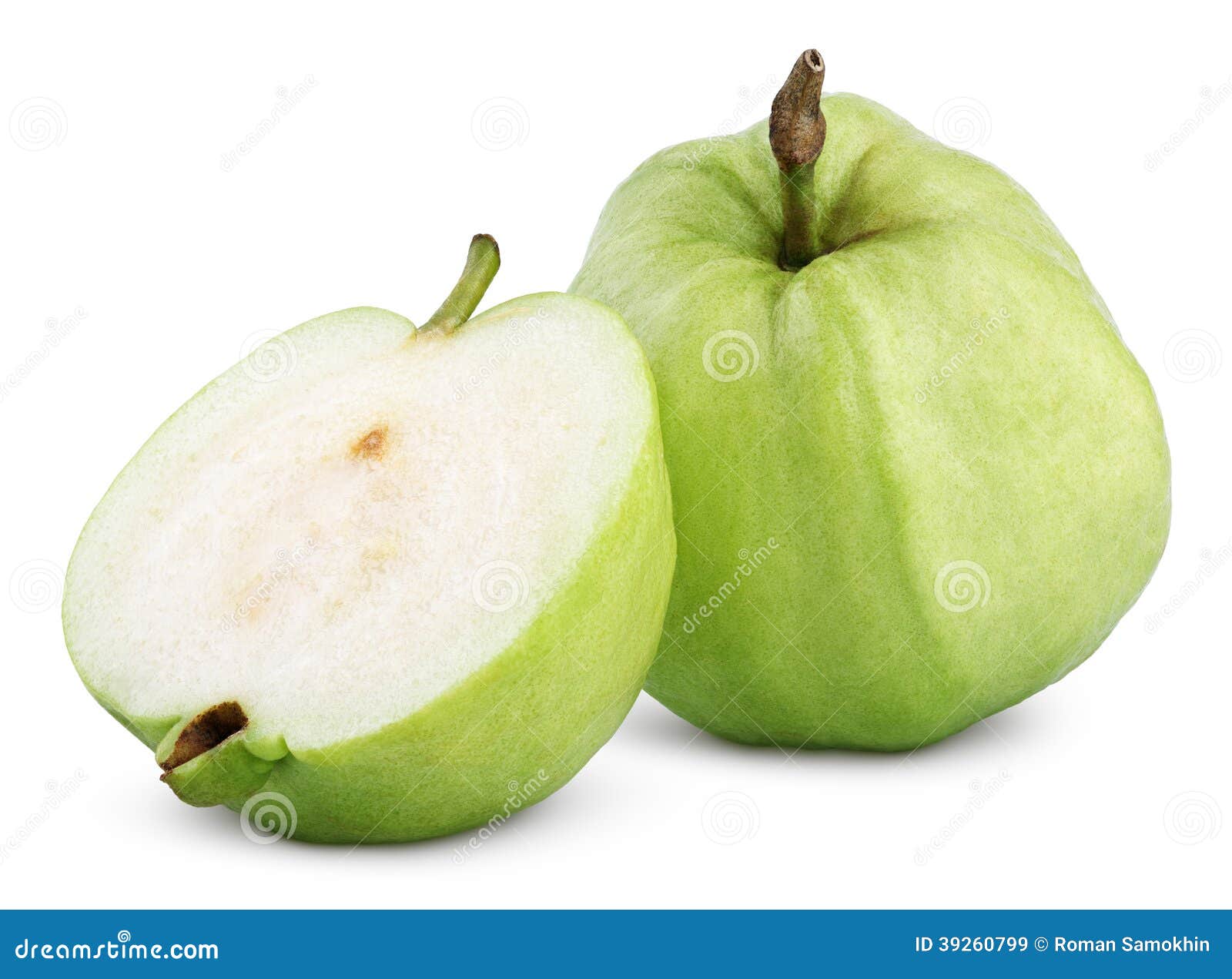 Green Guavas Isolated on White Stock Image - Image of clipping, asia ...