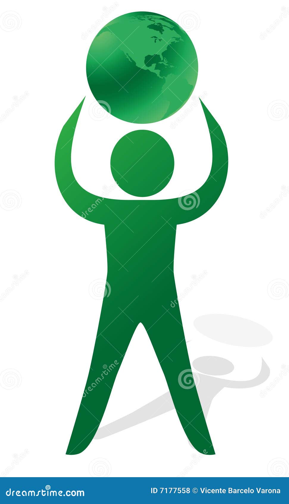 Green guy stock vector. Illustration of icon, preservation - 7177558
