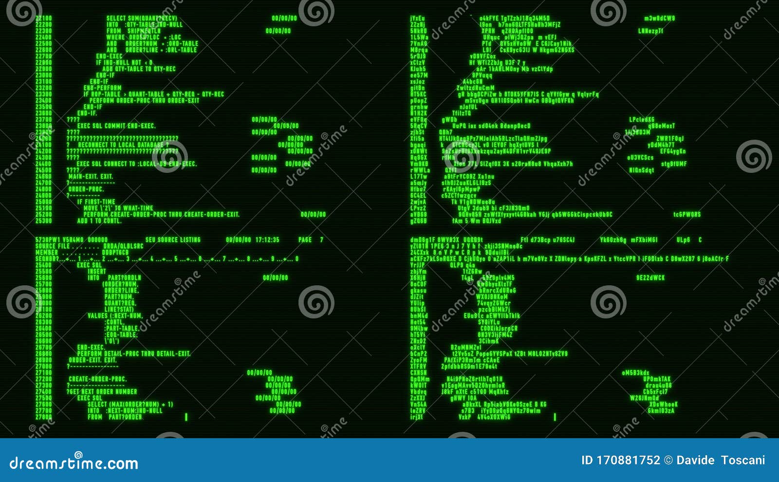 Green Hacker Text - Database Encryption Decryption Motion Background Stock Footage - Video of ...