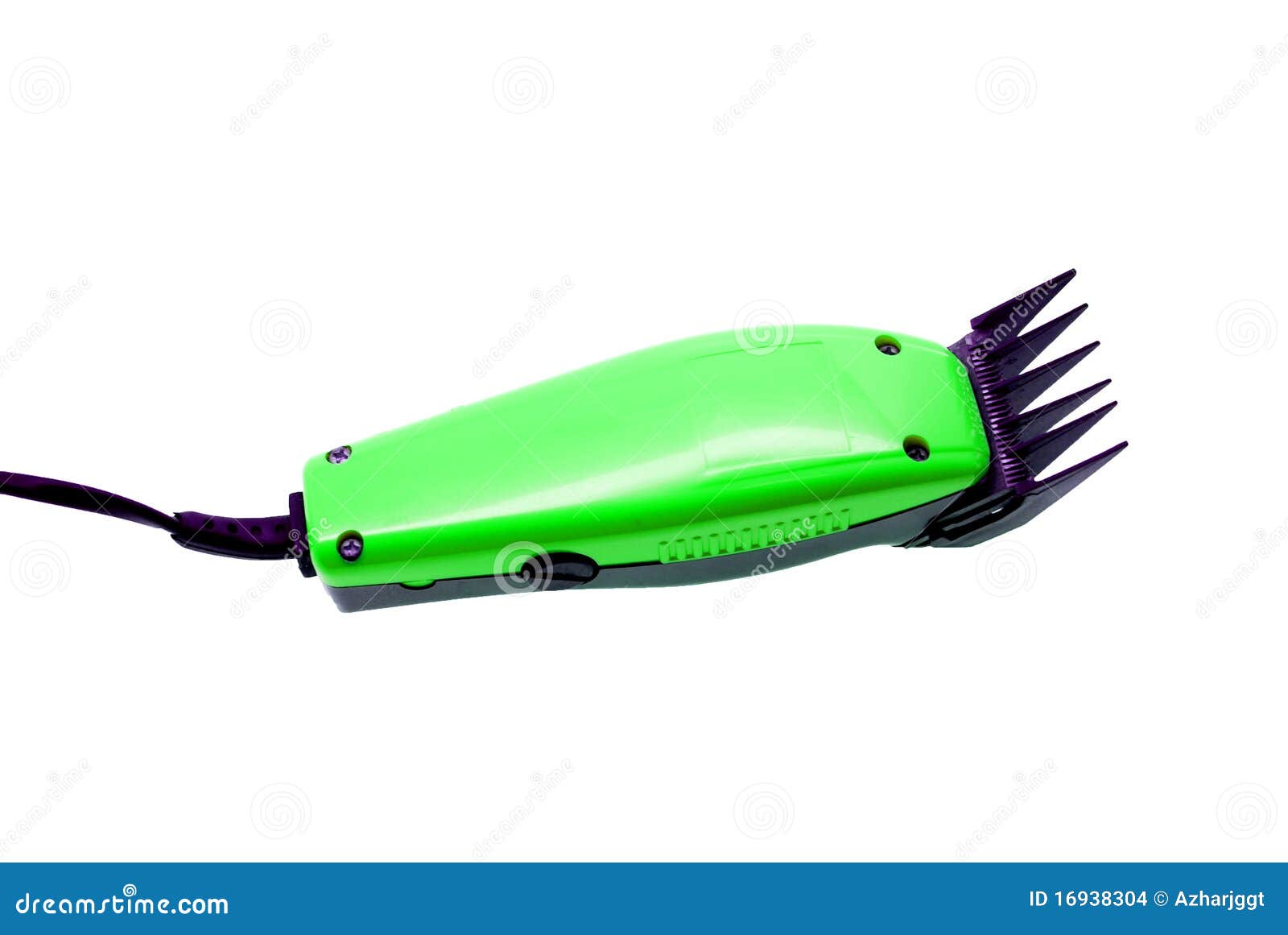 Green Hair Clipper in Isolated White Background Stock Photo - Image of ...