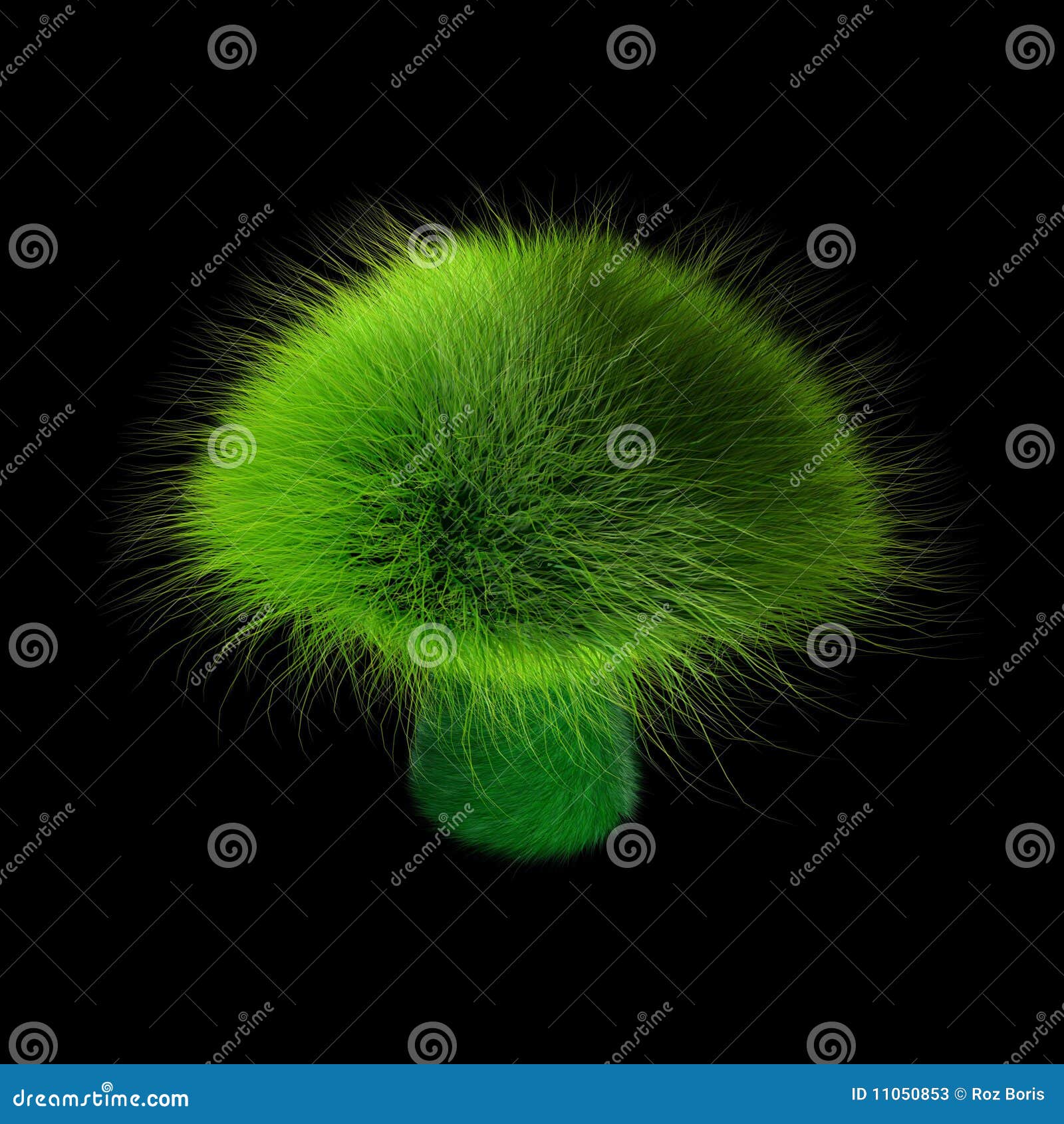 Green Hairy mushroom stock illustration. Illustration of fluffy - 11050853