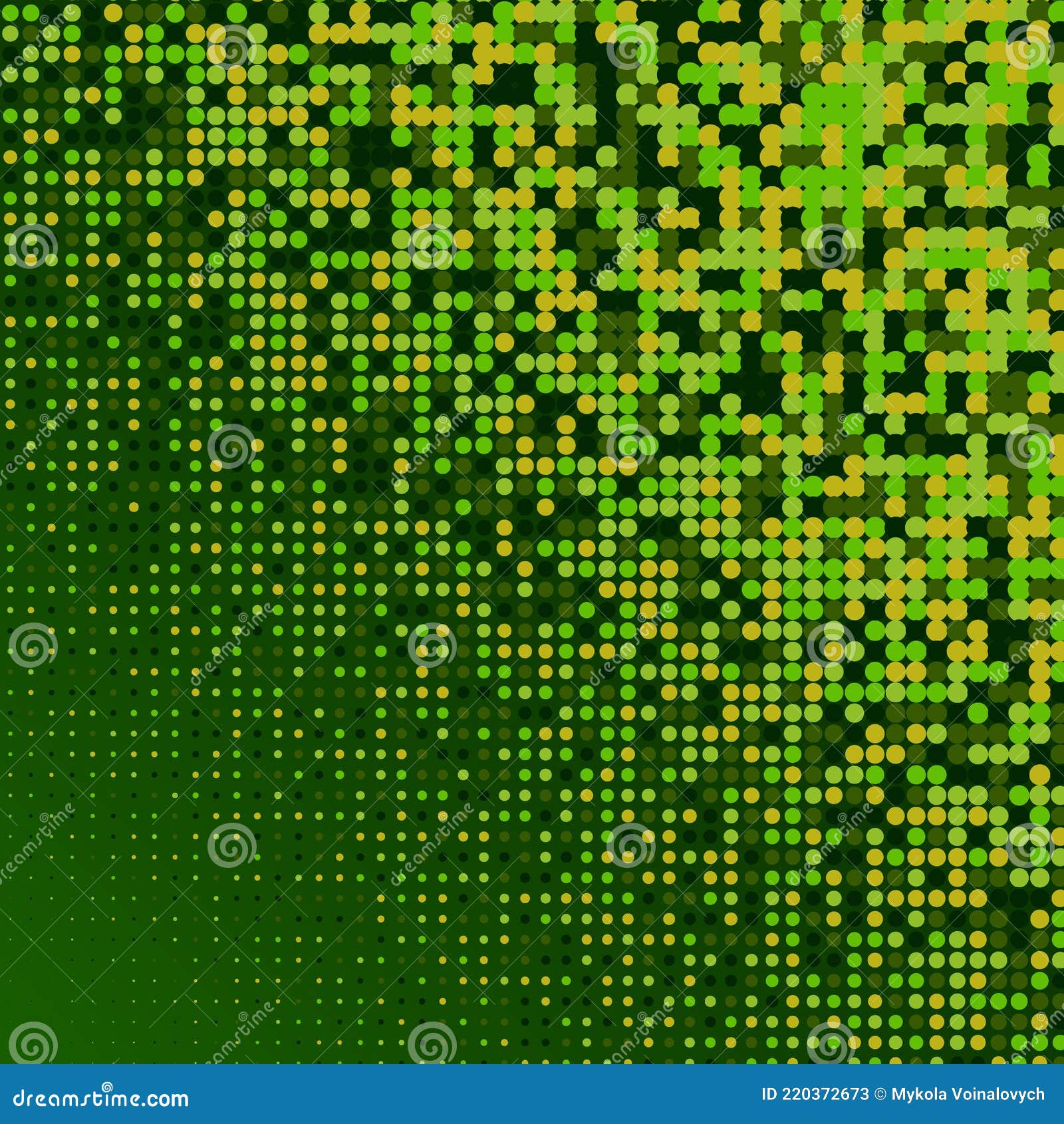 Green Halftone Background. Digital Gradient. Abstract Design Backdrop ...