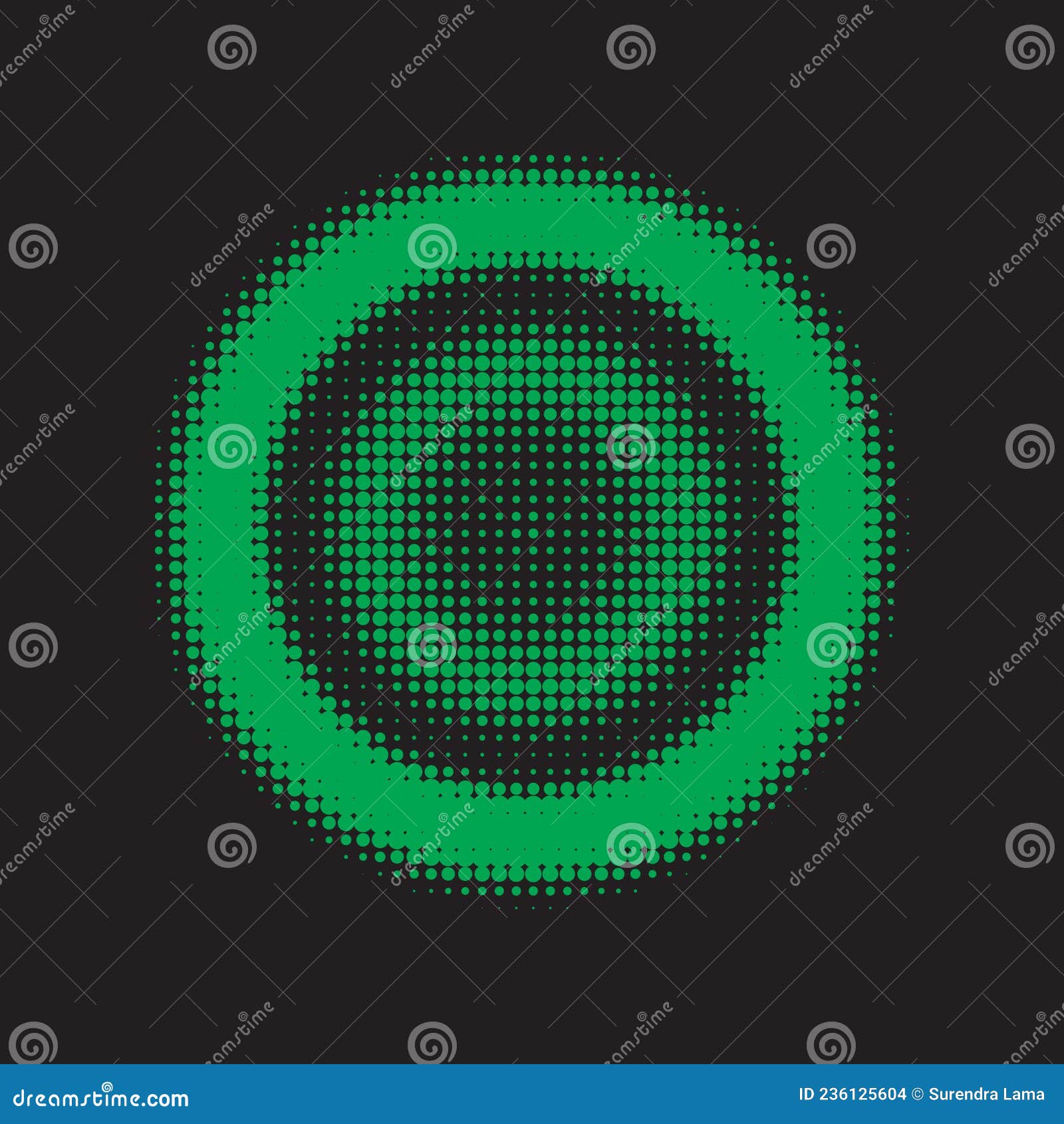 Green Halftone Gradation. Abstract Set. Texture Dots. Dot Dots. Circle ...