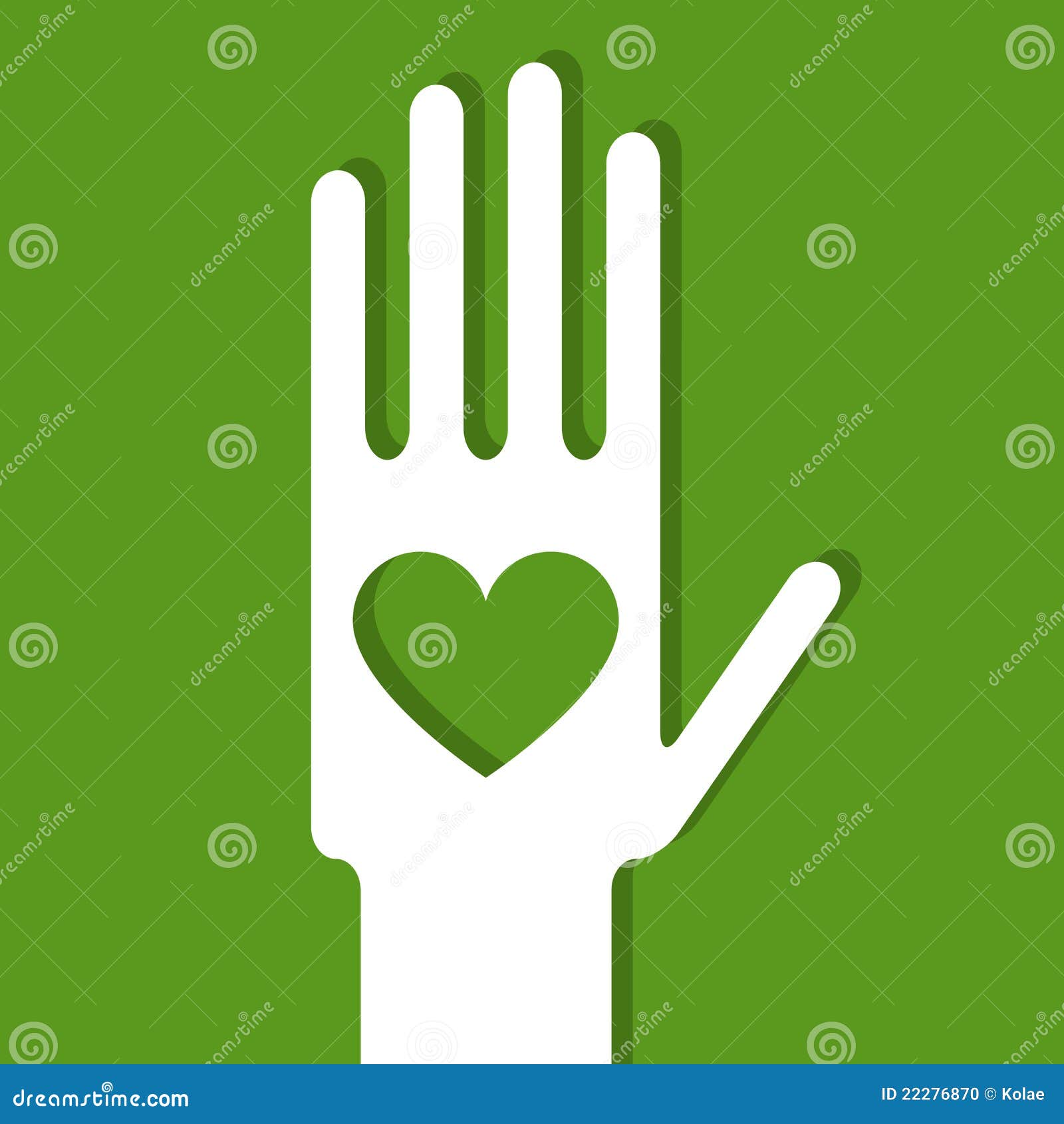 Green hand stock vector. Illustration of nature, graphic - 22276870