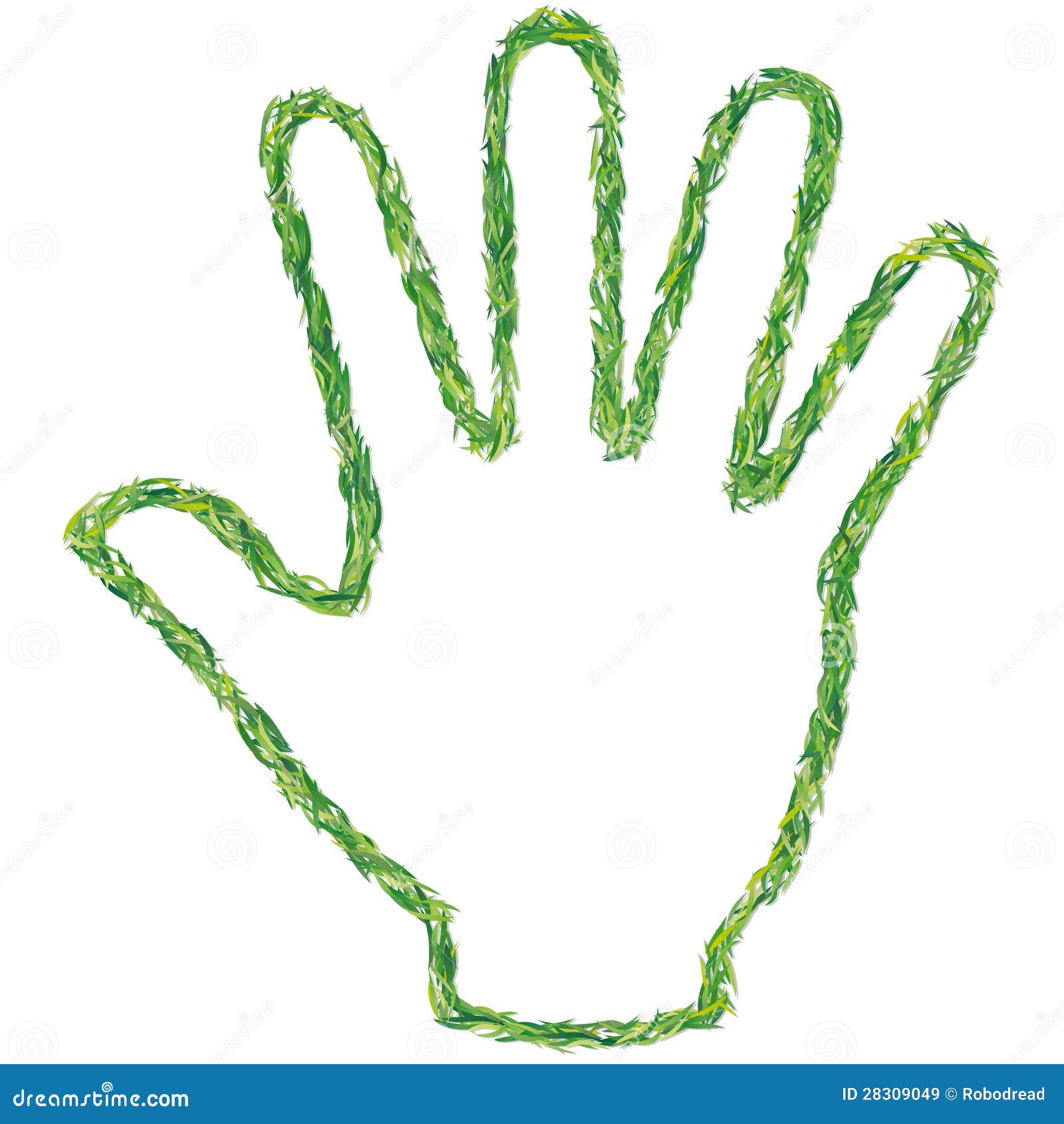 Green hand stock vector. Illustration of natural, symbol - 28309049