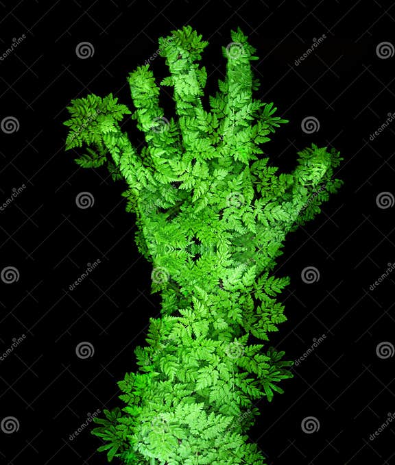 Green hand stock illustration. Illustration of metaphoric - 8811225
