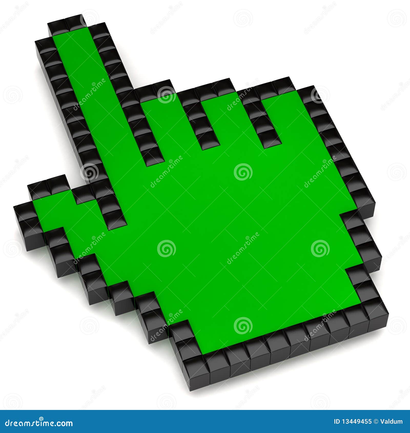 Green hand cursor stock illustration. Illustration of internet - 13449455