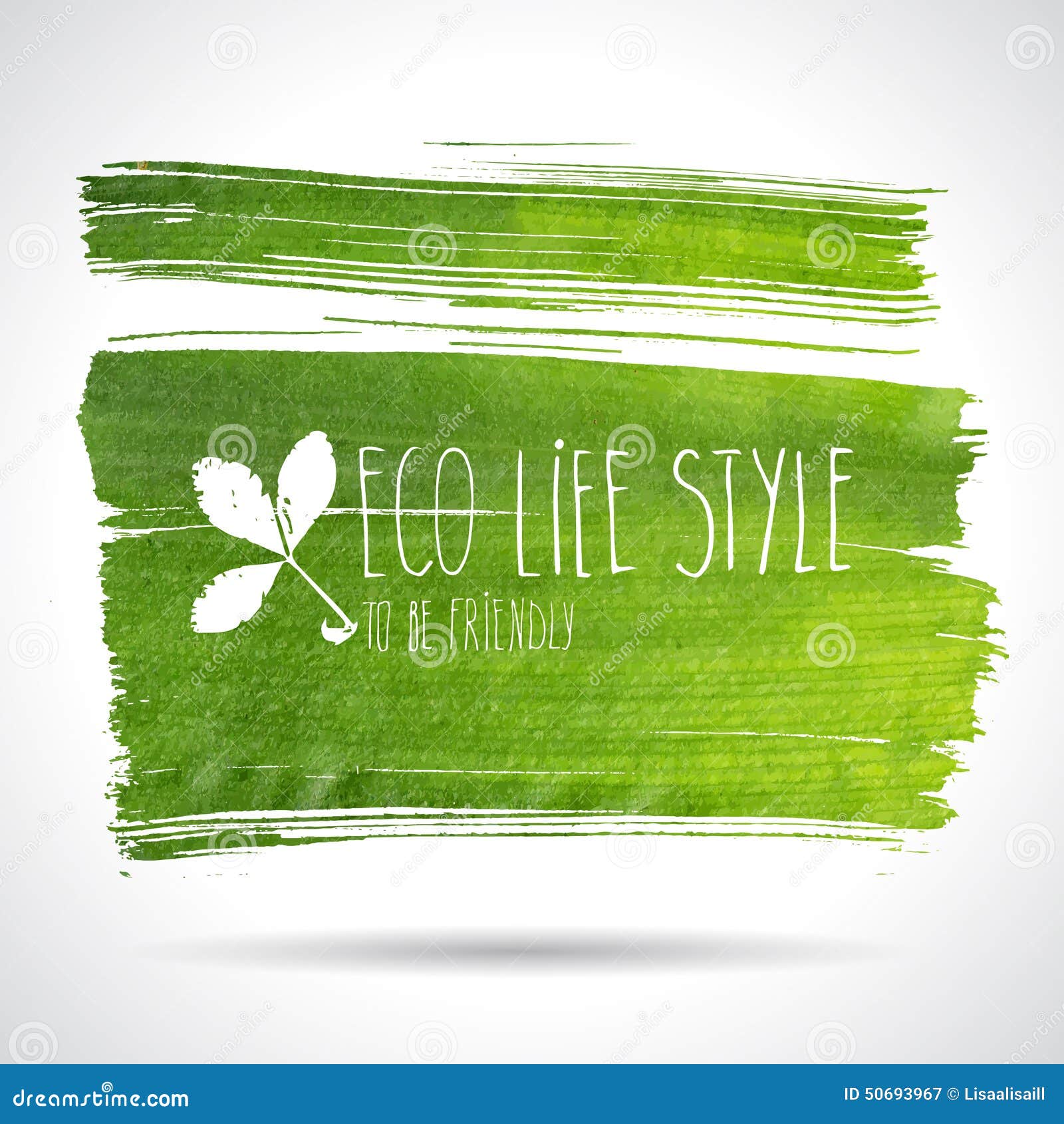 Green Hand-drawn Banner - Eco Background Stock Vector - Illustration of ...