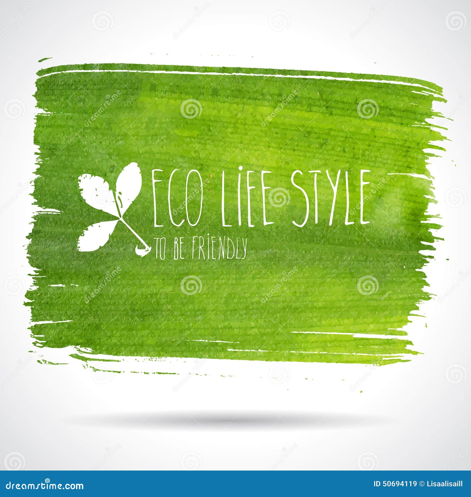 Green Hand-drawn Banner - Eco Background Stock Vector - Illustration of ...