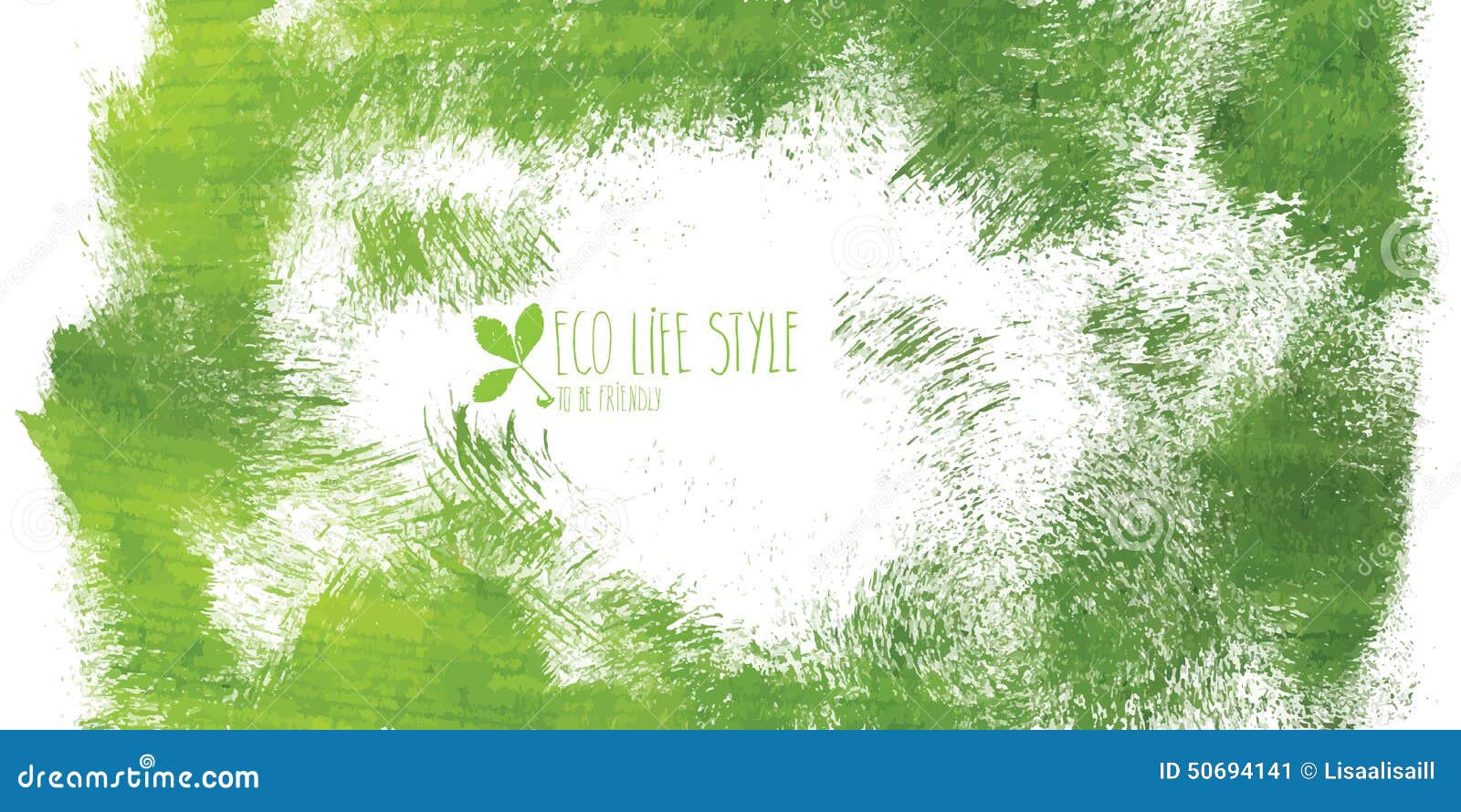 Green Hand-drawn Banner - Eco Background Stock Vector - Illustration of ...