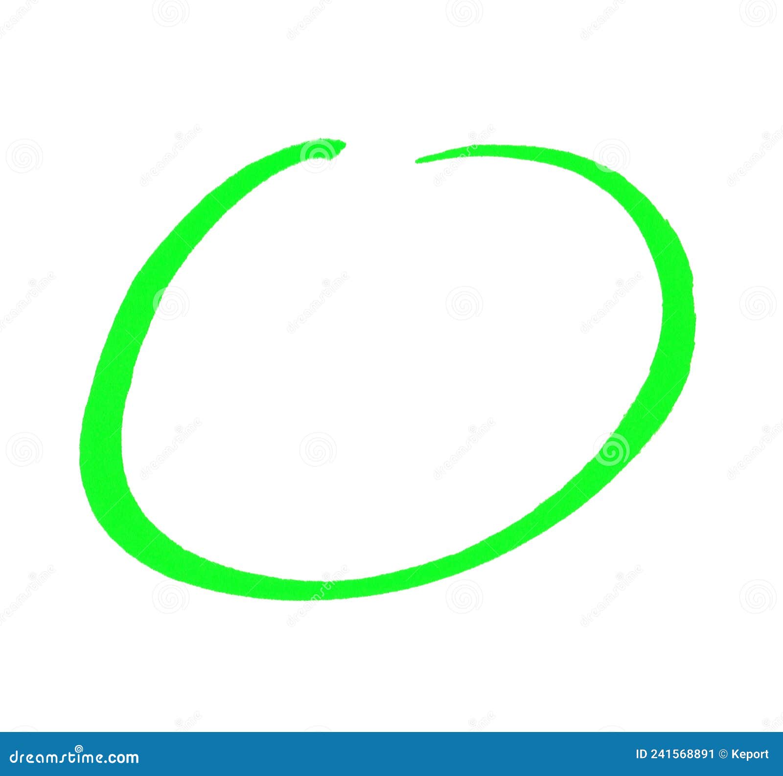 Green Hand Drawn Pencil Circle Stock Illustration - Illustration of ...