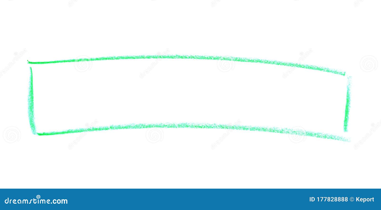 Green Hand Drawn Pencil Rectangle Frame Stock Illustration ...