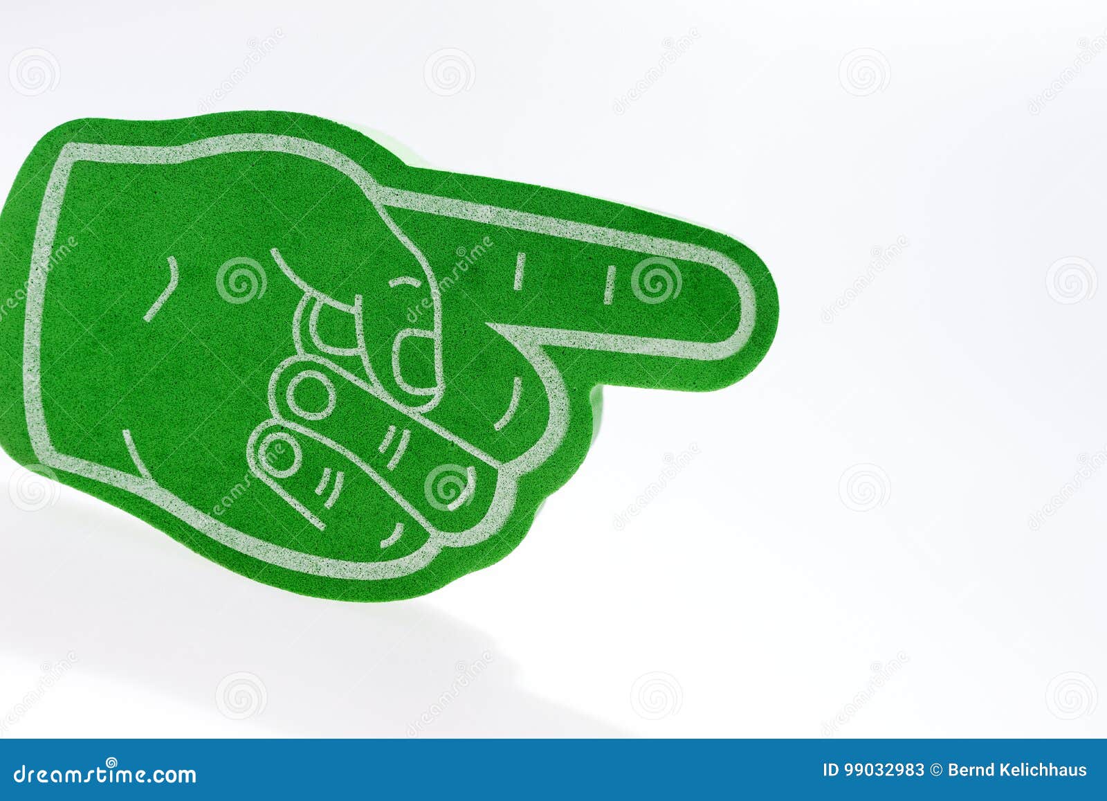 Green Hand with Extended Index Finger Isolated Stock Image - Image of ...
