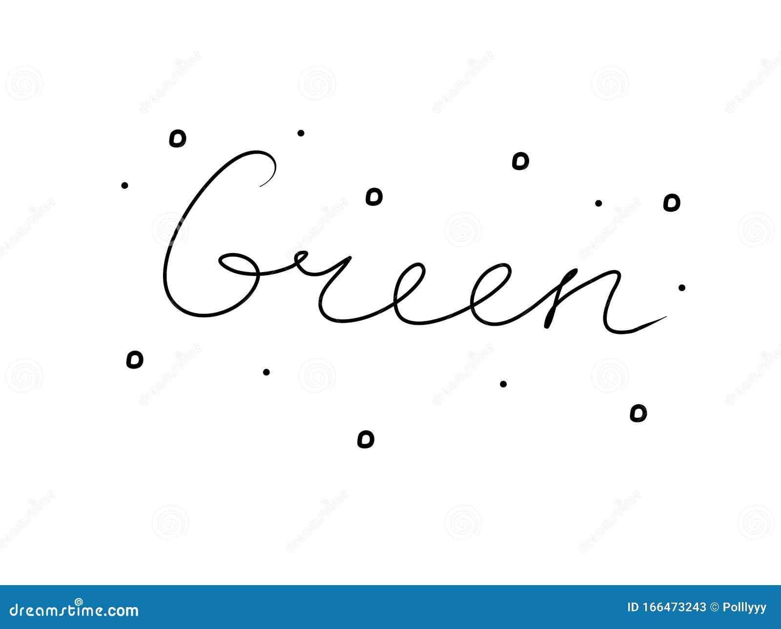 Green. Hand Lettering for Concept Design. Information Vector ...