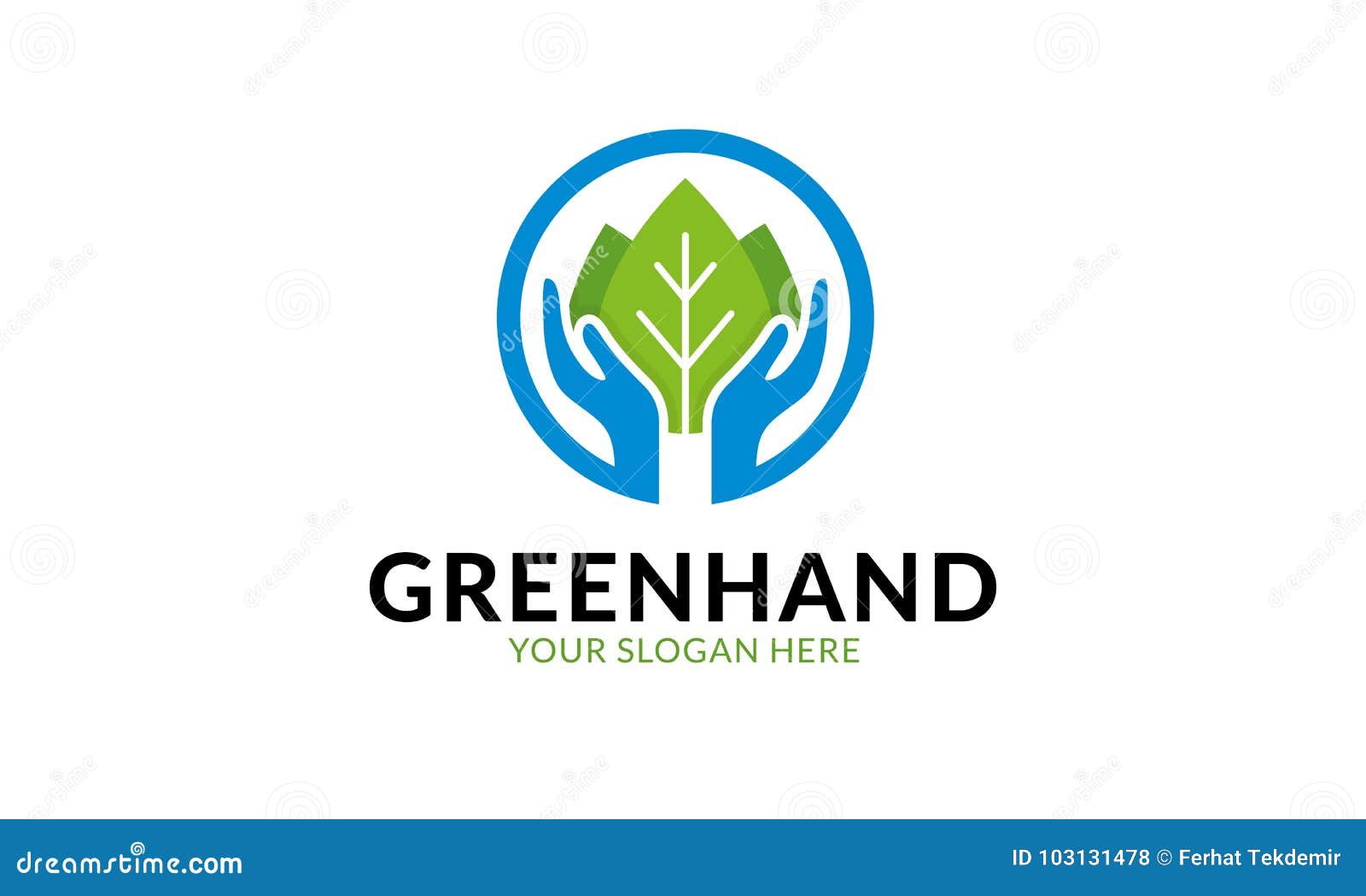 Green Hand Logo Template stock illustration. Illustration of solutions ...
