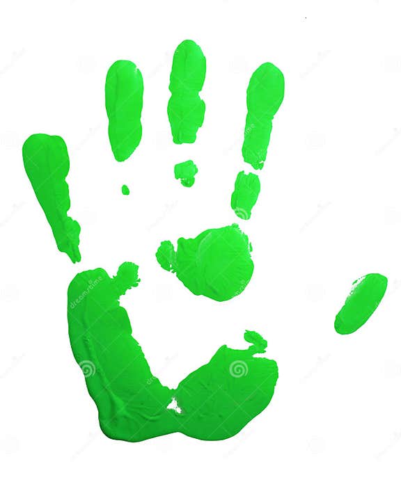 Green hand-print stock photo. Image of environment, education - 11207958