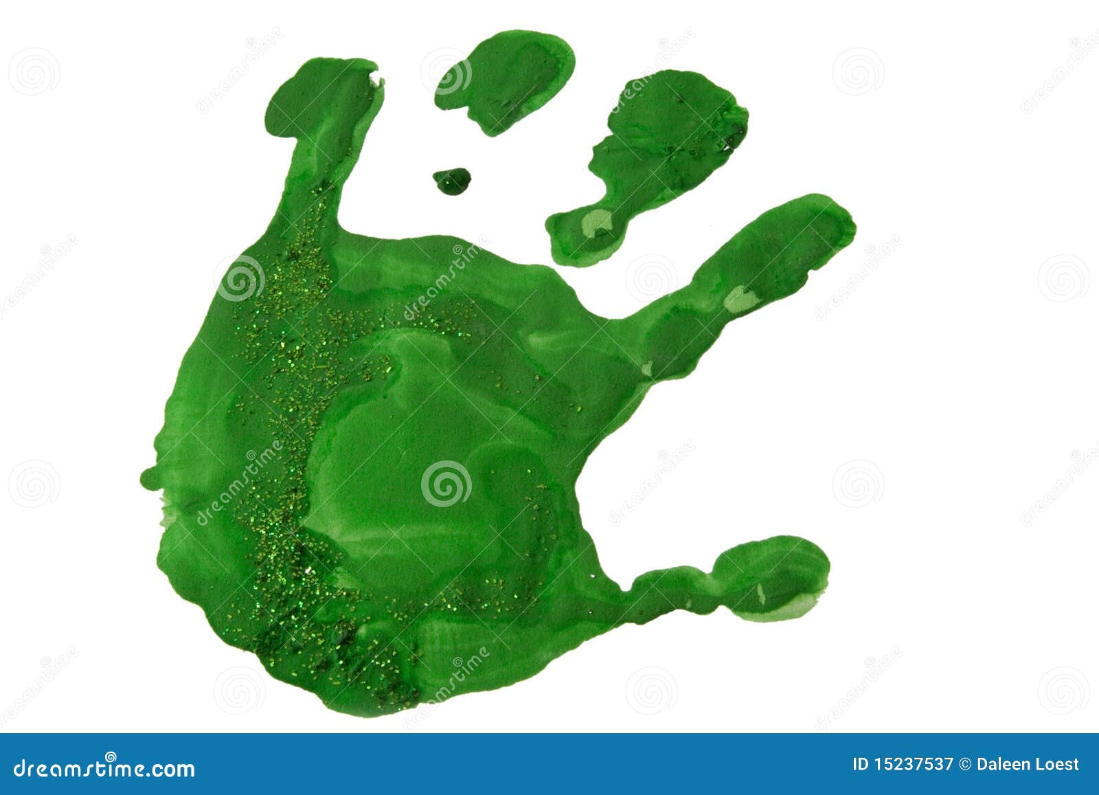 Green hand print stock image. Image of child, paint, hand - 15237537