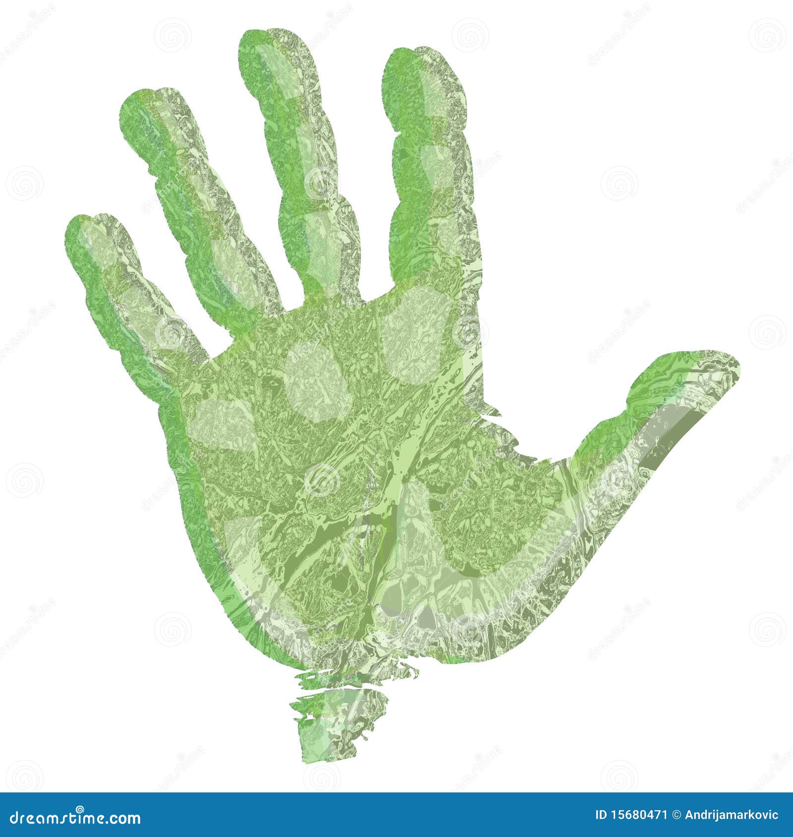 Green hand print stock vector. Illustration of criminal - 15680471