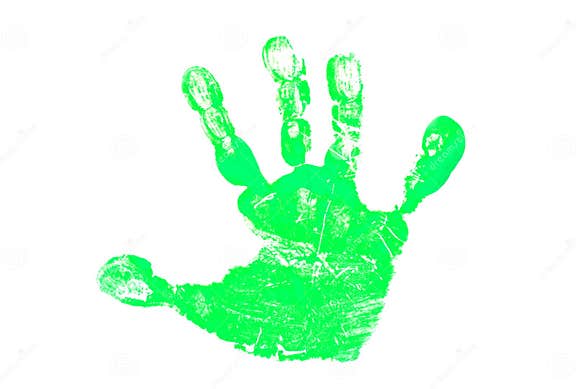 Green Hand Print stock illustration. Illustration of human - 4525950