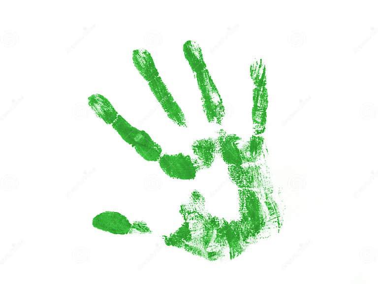 Green hand print stock photo. Image of creativity, paint - 9566810