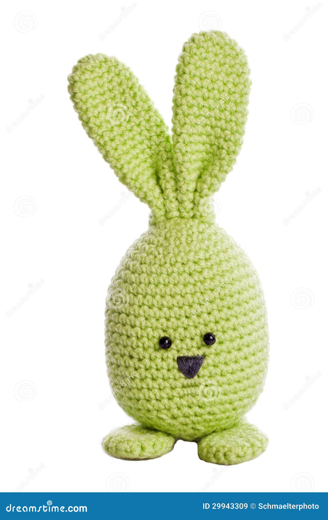 Green Handmade Stuffed Animal Stock Image - Image of bunny, postcard ...