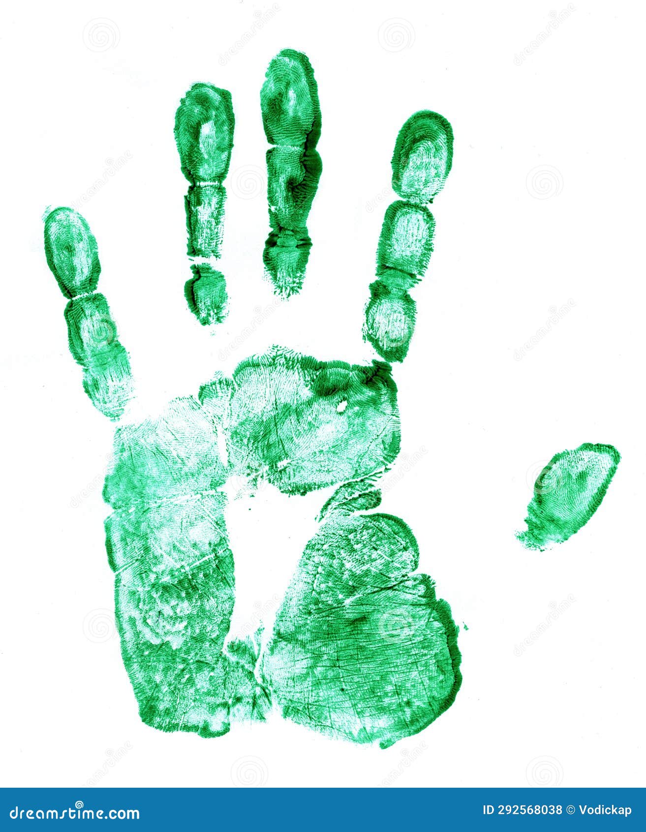Green handprint stock illustration. Illustration of finger - 292568038