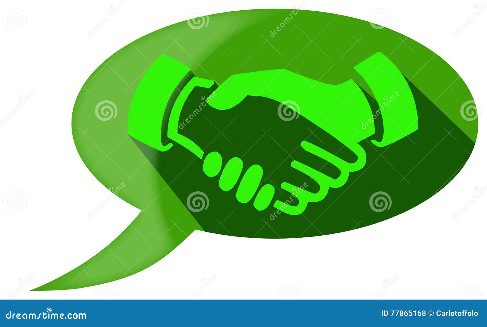 Green handshaking stock vector. Illustration of together - 77865168