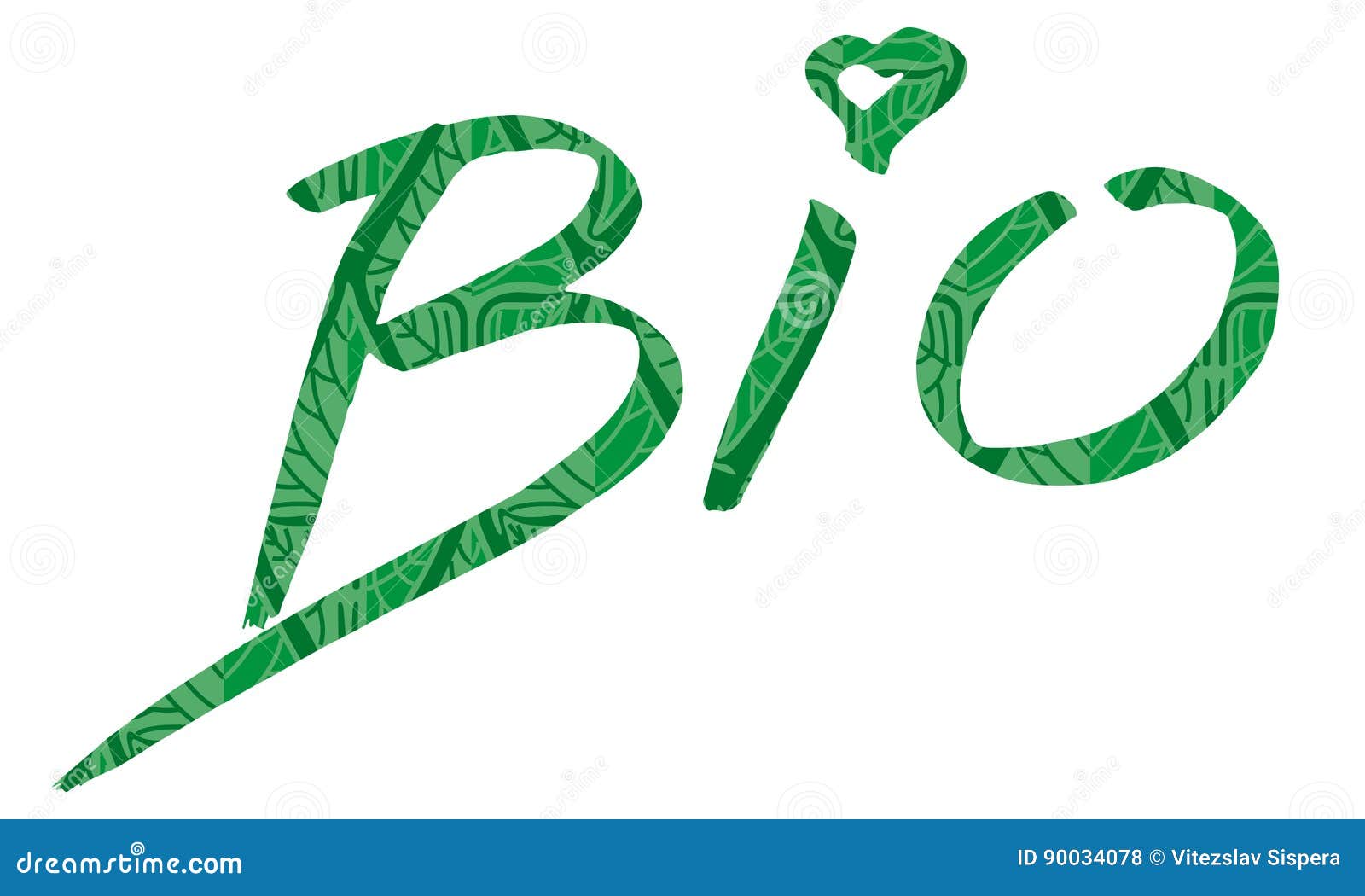 Green, a Handwritten Sign with Text Bio Suitable for Logo Isolated on ...