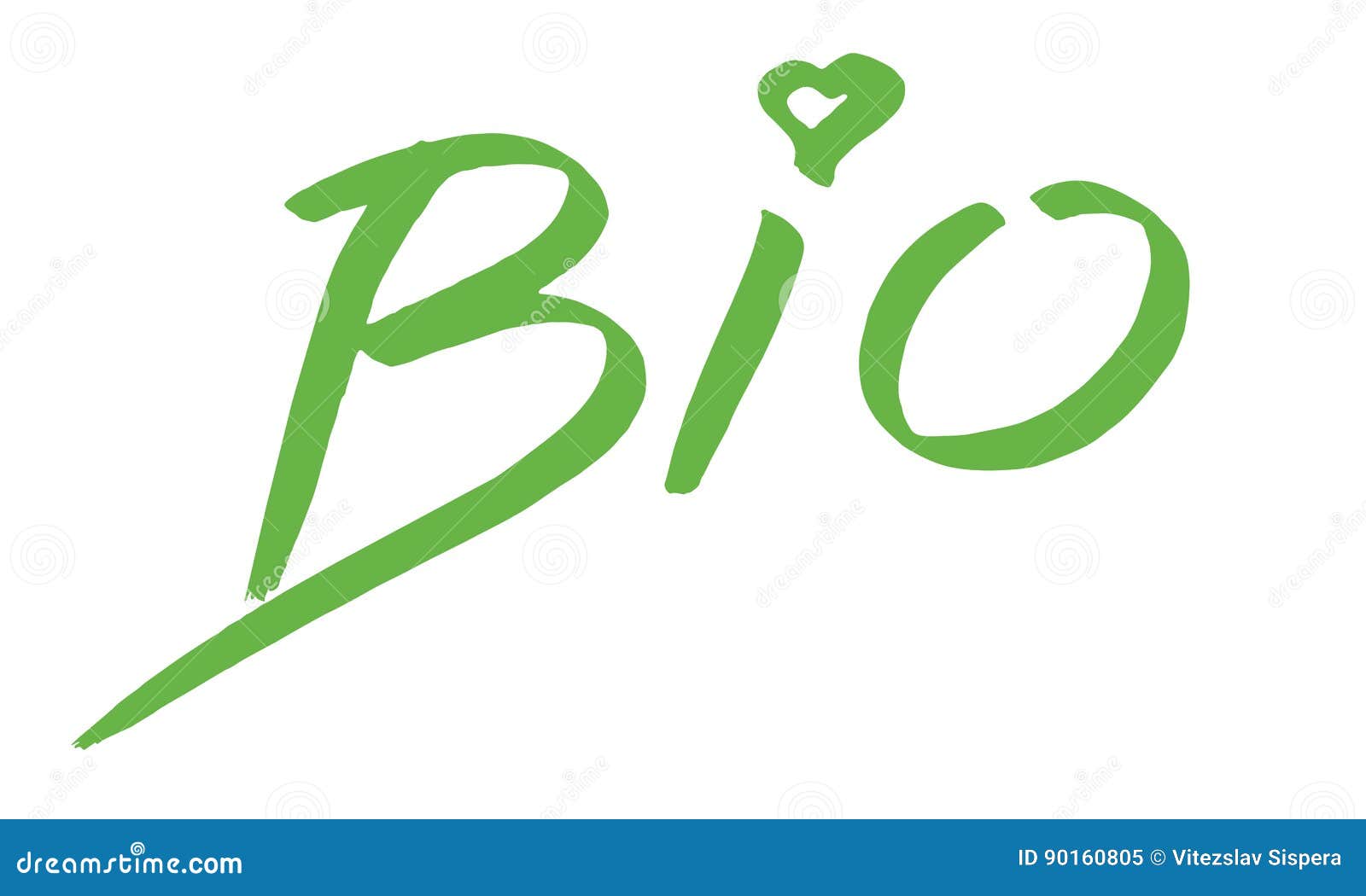 Green, a Handwritten Sign with Text Bio Suitable for Logo Isolated on ...