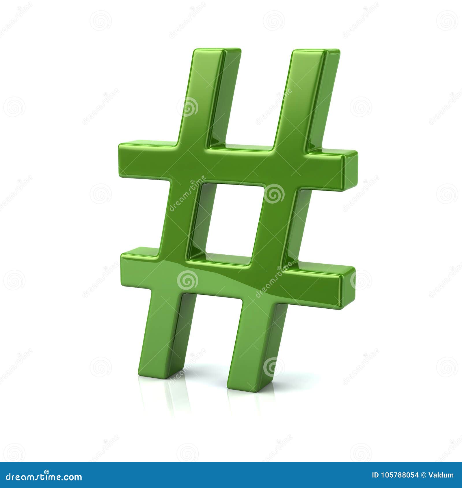 Green hashtags icon stock illustration. Illustration of follow - 105788054