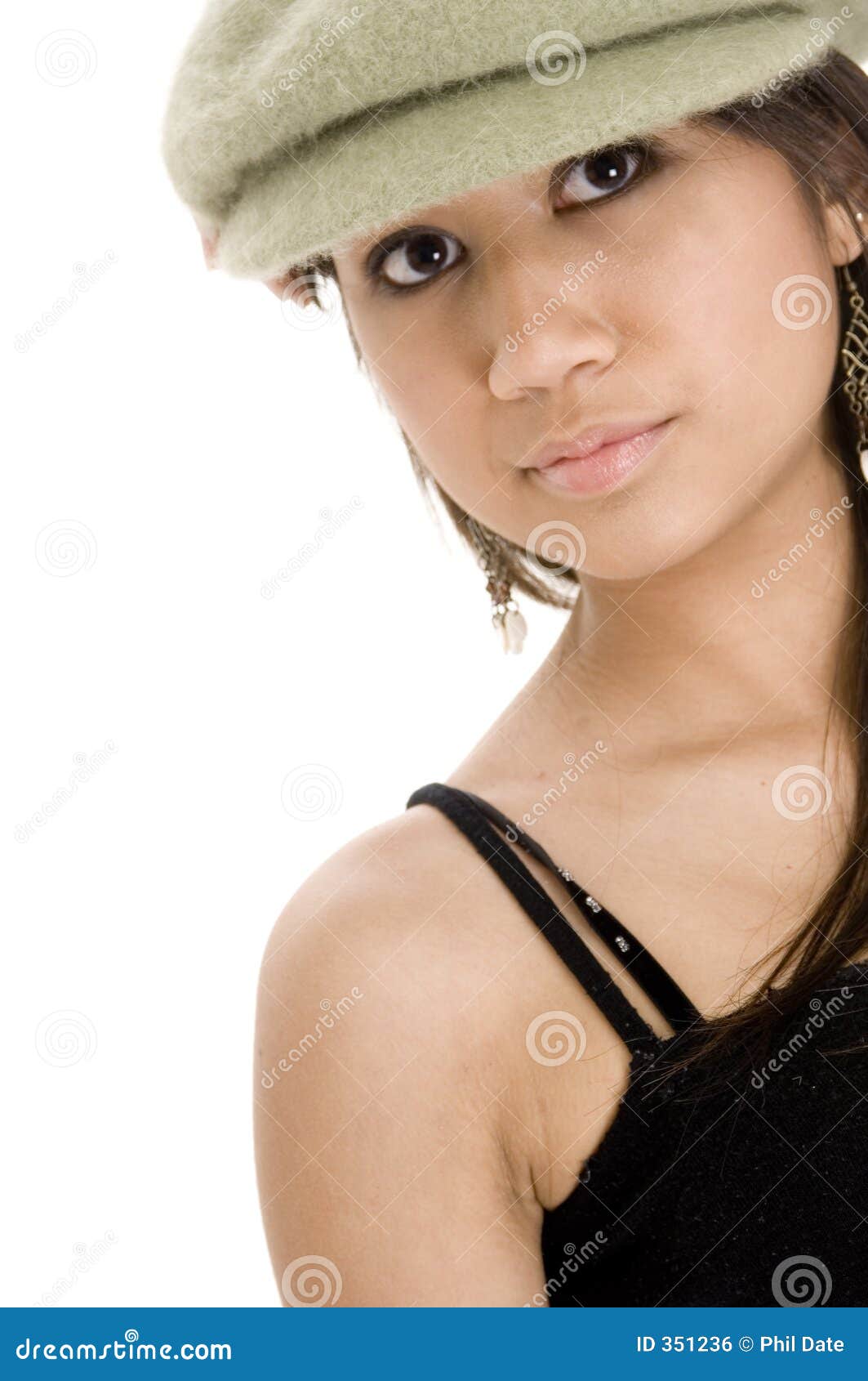 Green Hat stock photo. Image of person, happy, cute, woman - 351236