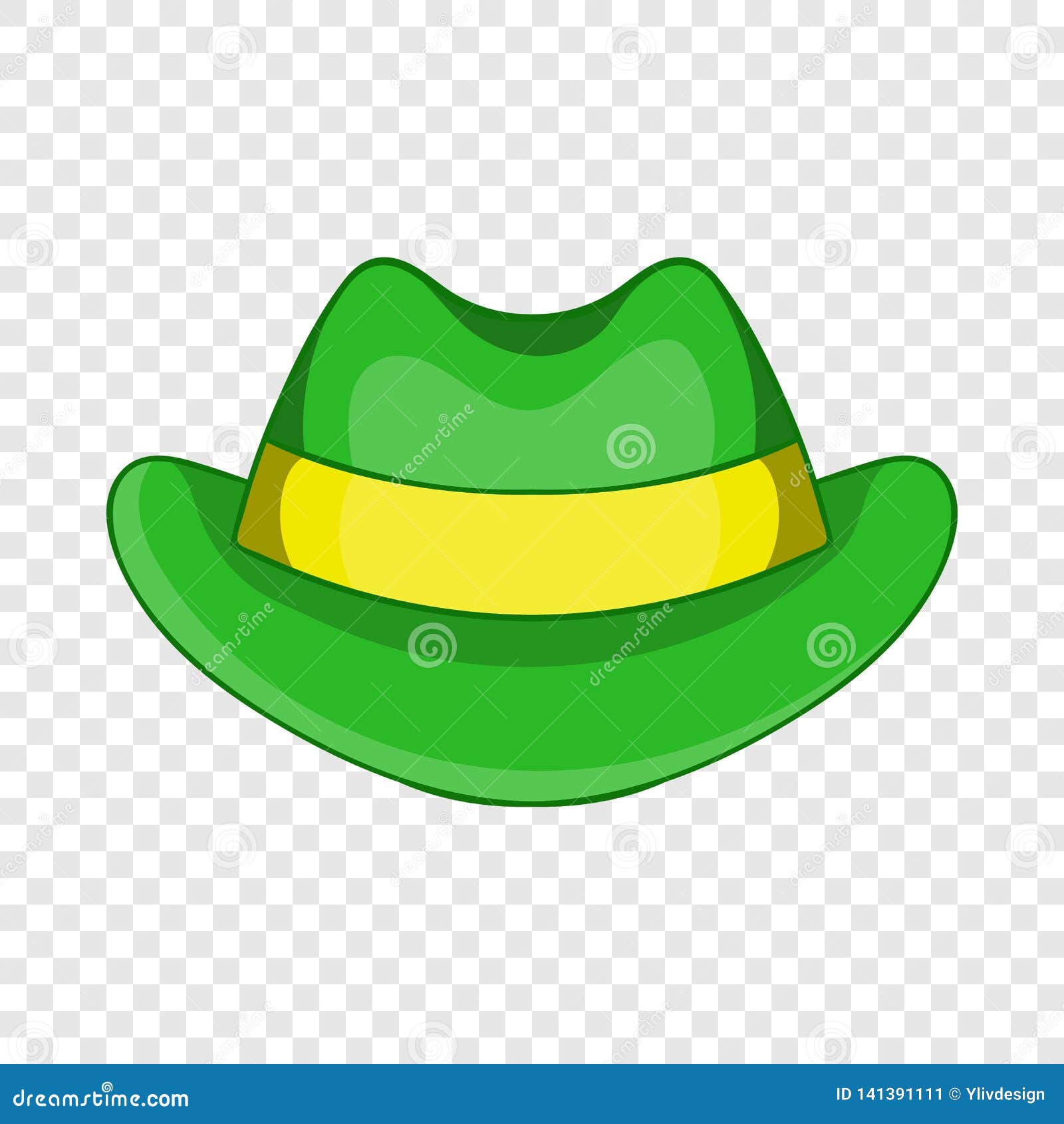 Green Hat Icon, Cartoon Style Stock Vector - Illustration of cartoon ...
