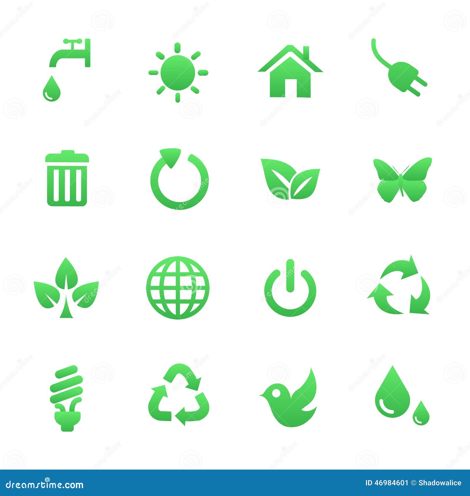 Green Health Icons Set stock vector. Illustration of green - 46984601