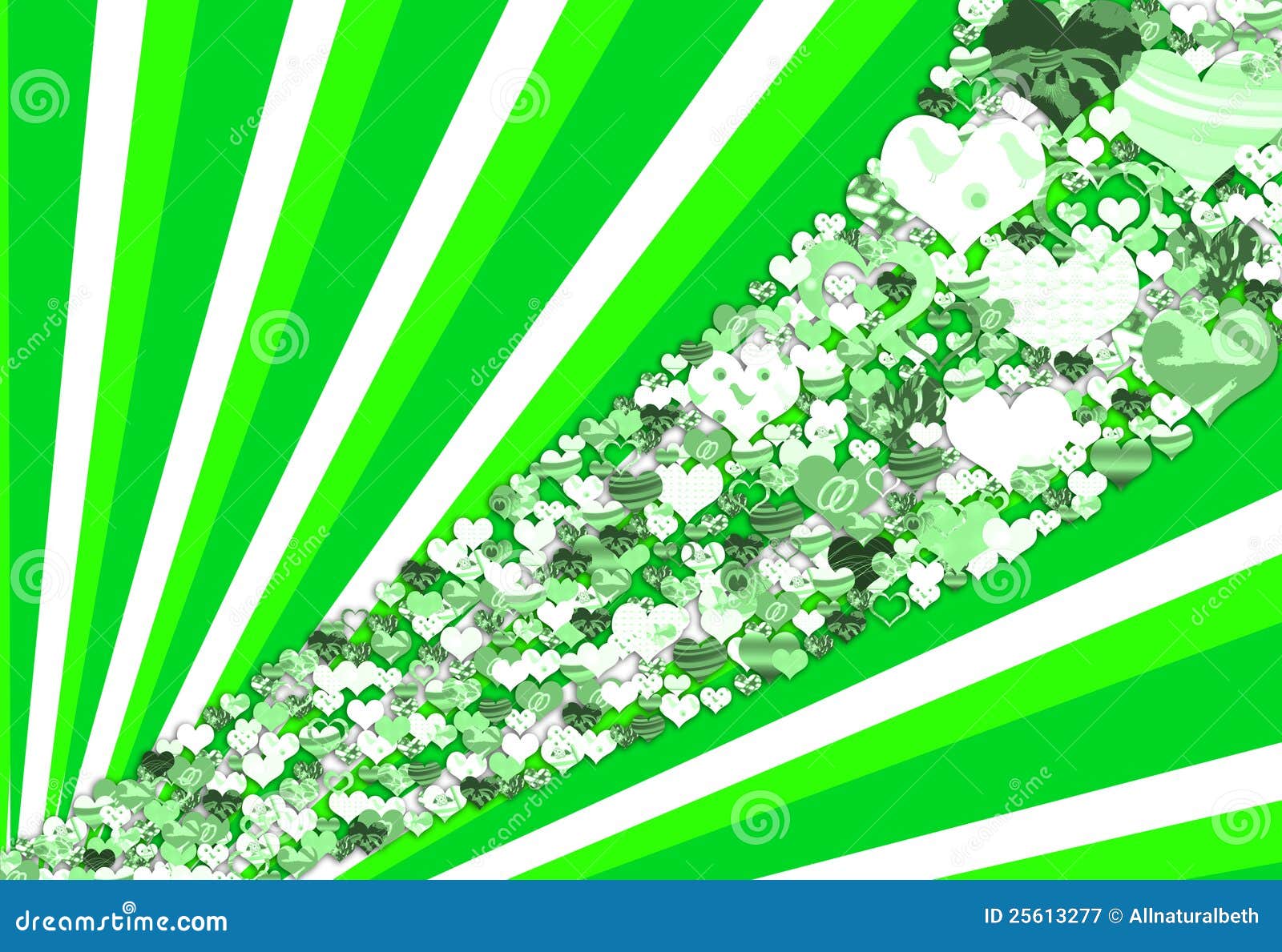 Green heart background stock illustration. Illustration of shapes ...