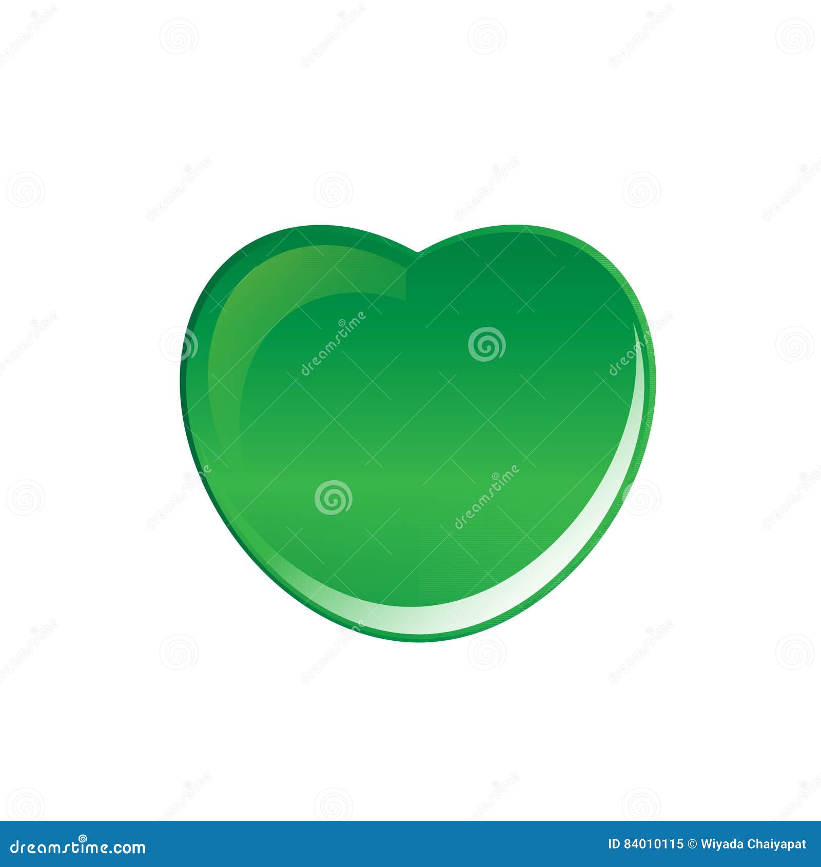 Green heart stock illustration. Illustration of valentine - 84010115