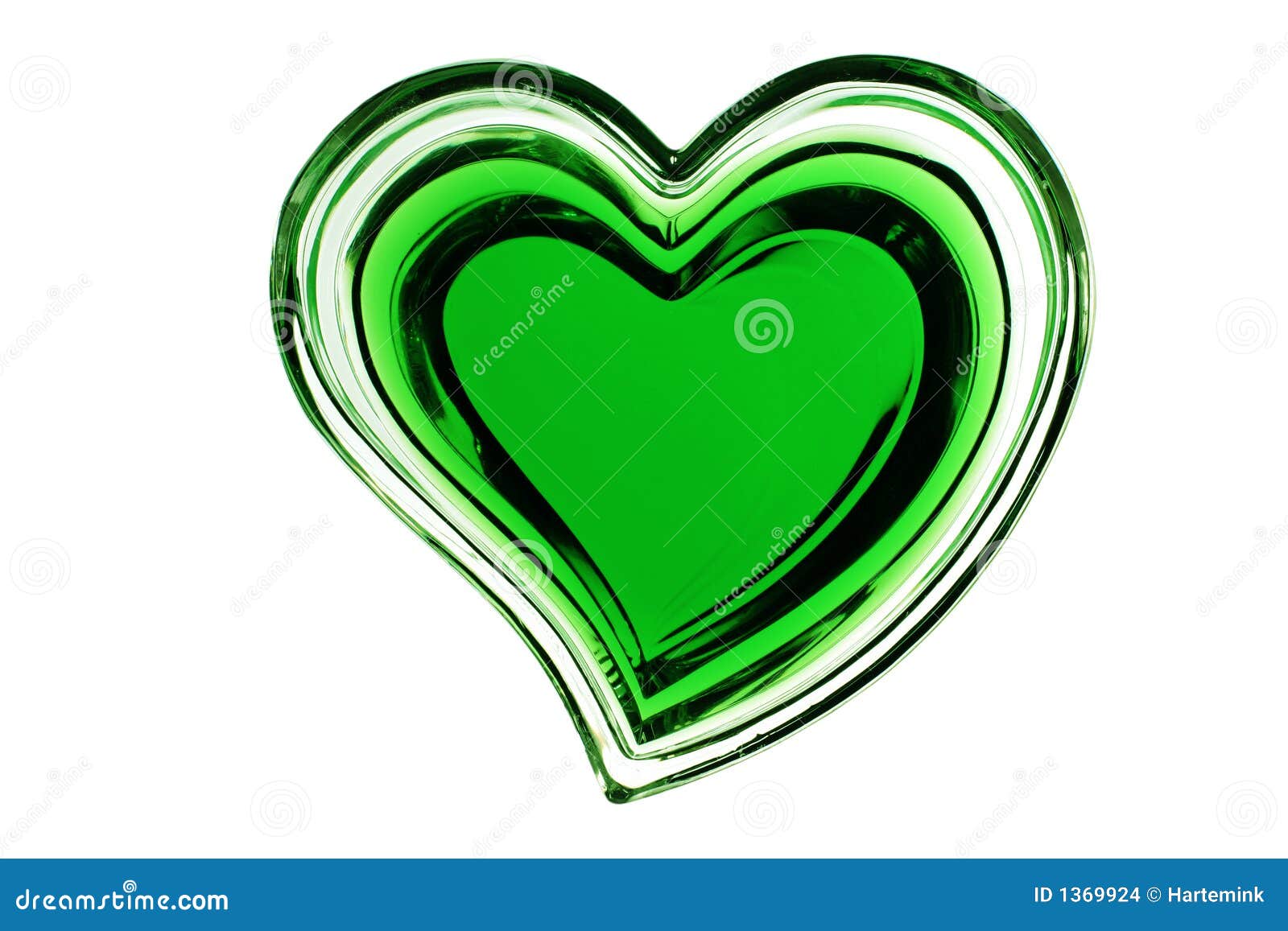 Green Heart Isolated On White Background Stock Images - Image: 1369924