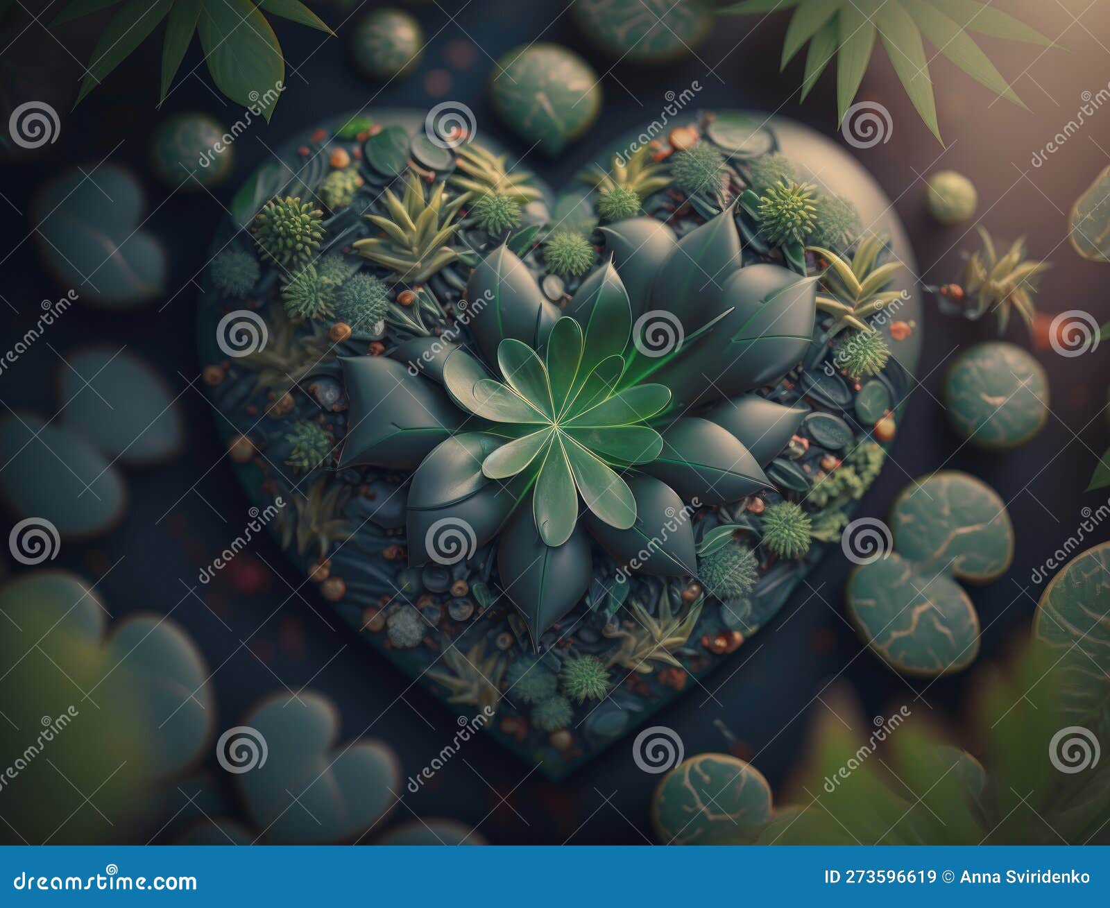 Green Heart that Represents Environmental Protection Created with ...