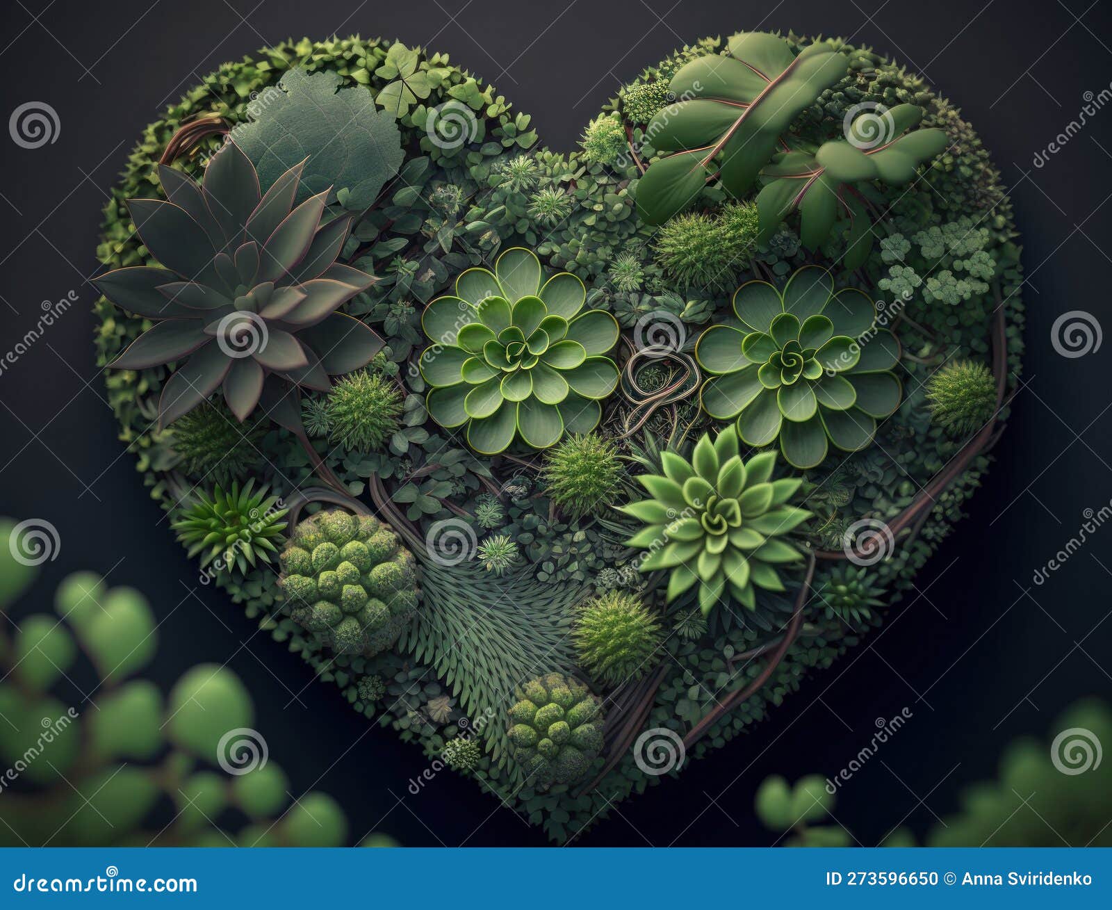 Green Heart that Represents Environmental Protection Created with ...