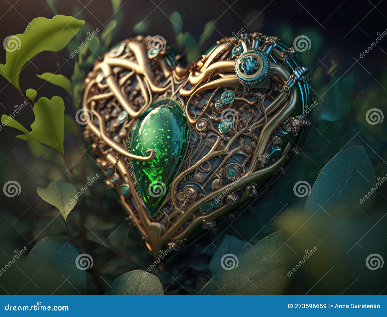 Green Heart that Represents Environmental Protection Created with ...